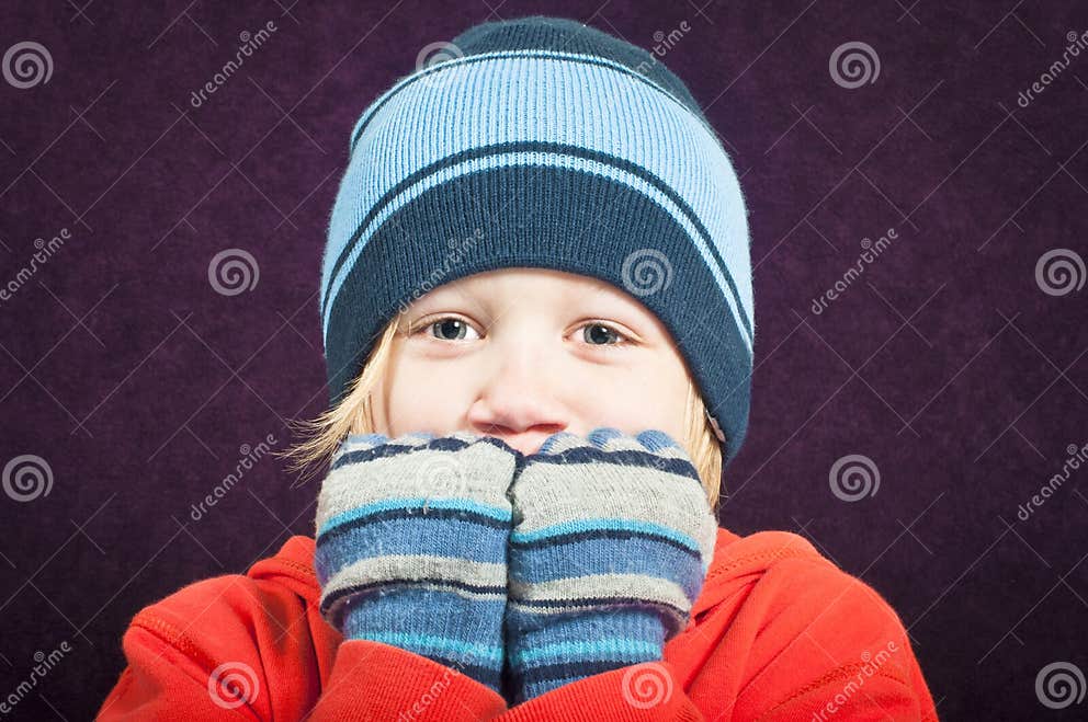 Cold boy stock photo. Image of freezing, gloves, blue - 28453038