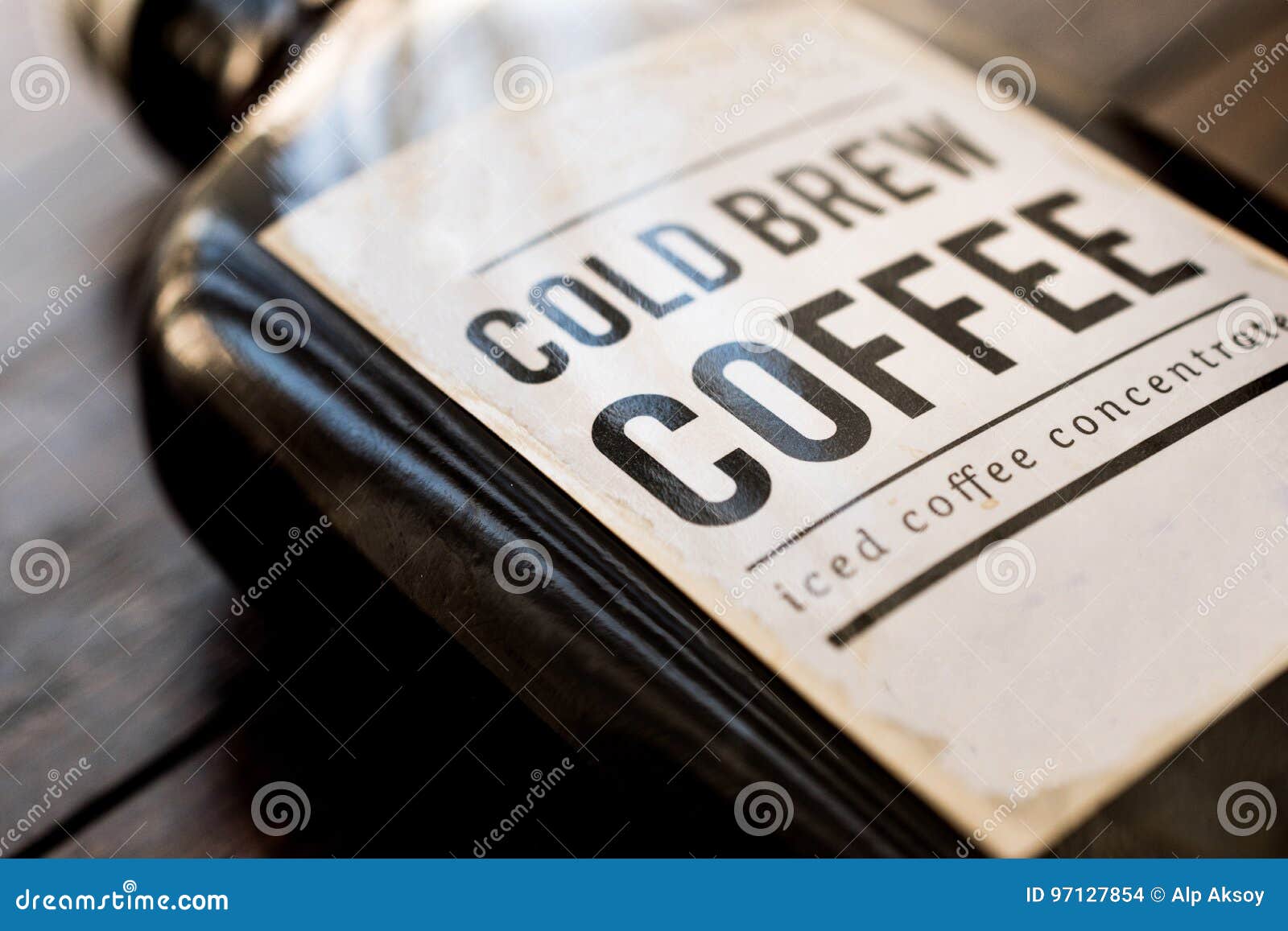 Cold Brew Coffee in a Bottle. Stock Photo - Image of fresh, liquid ...