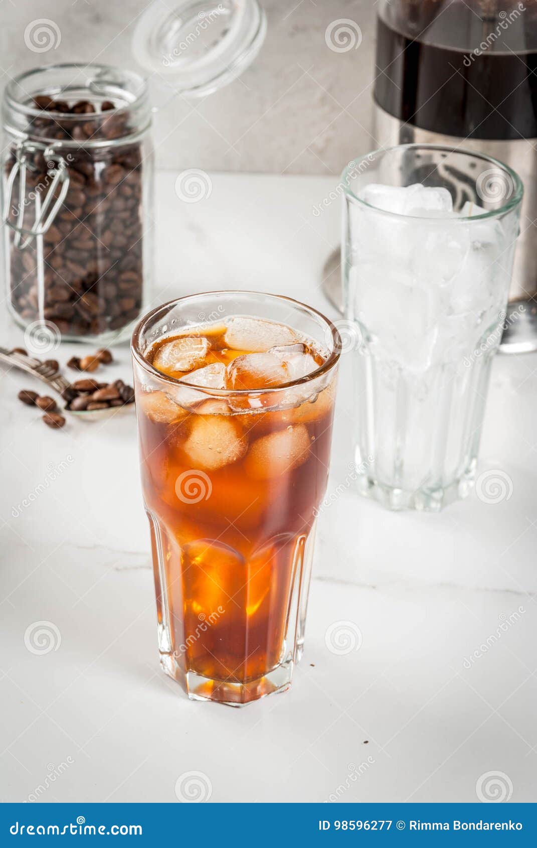 Cold brew iced coffee stock image. Image of coffee, concentrate - 98596277