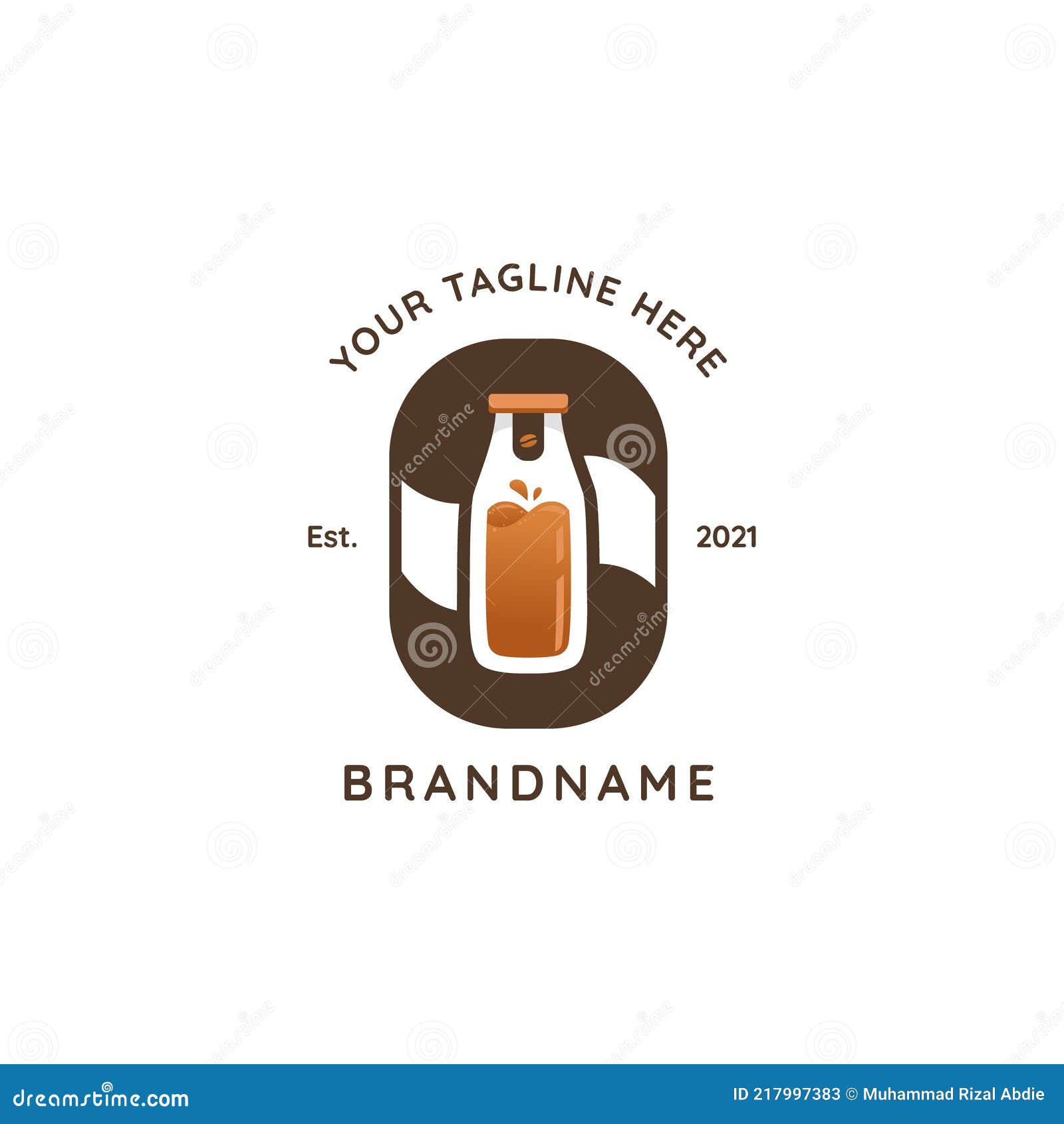 Cold Brew Pressed Bottle Coffee Logo Badge Icon Template Stock Vector ...