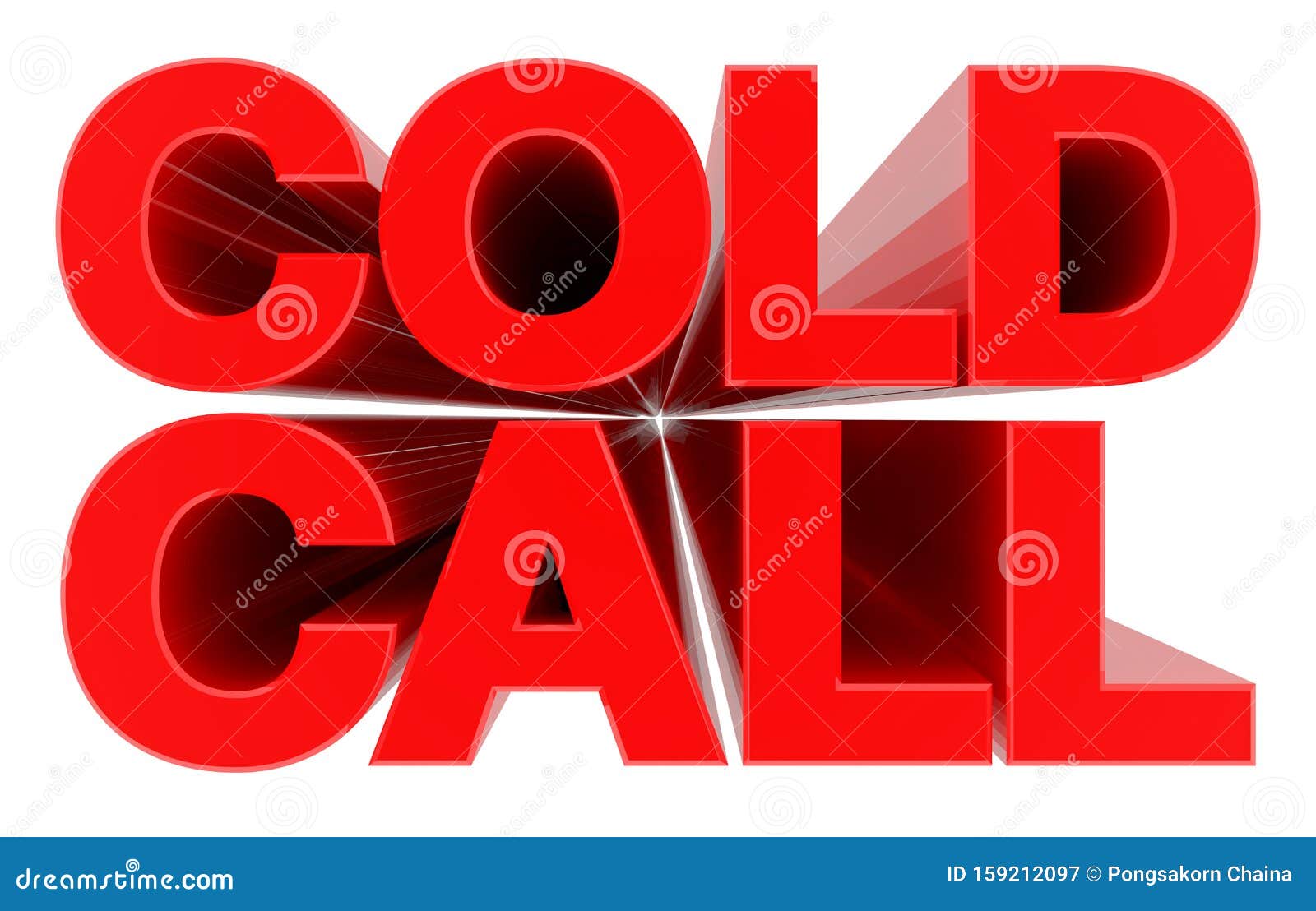 COLD CALL Word Isolated on White Background 3d Rendering Stock ...