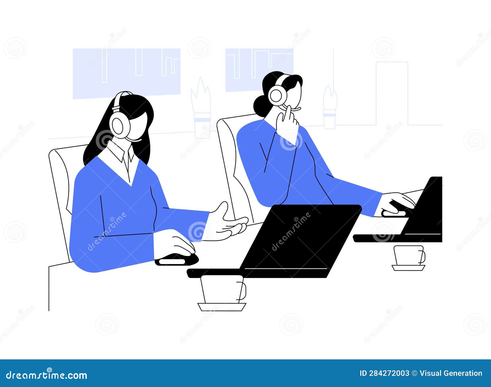 Cold Calling Abstract Concept Vector Illustration. Stock Vector ...