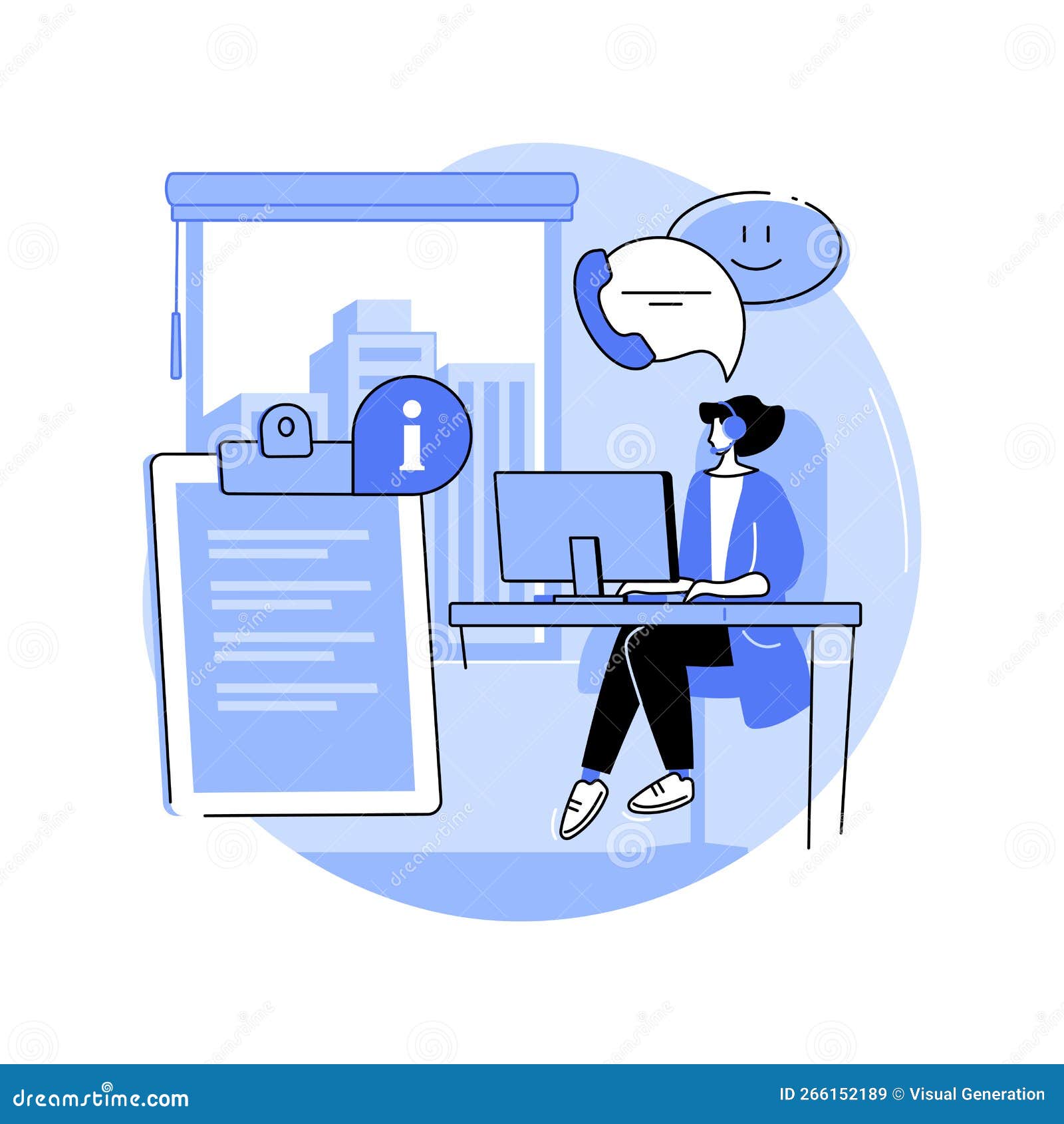 Cold Calling Isolated Cartoon Vector Illustrations. Stock Vector ...