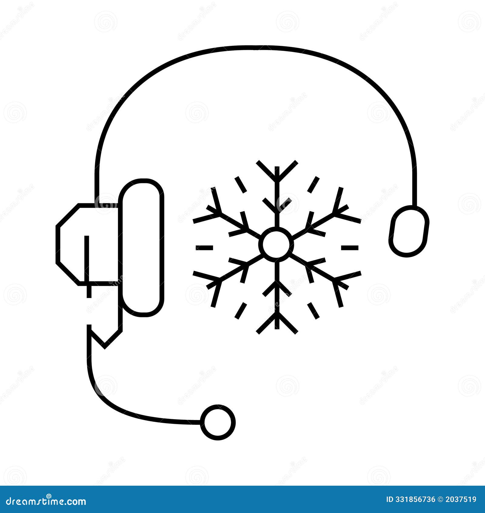 Cold Calling Line Icon Vector Illustration Stock Vector - Illustration ...