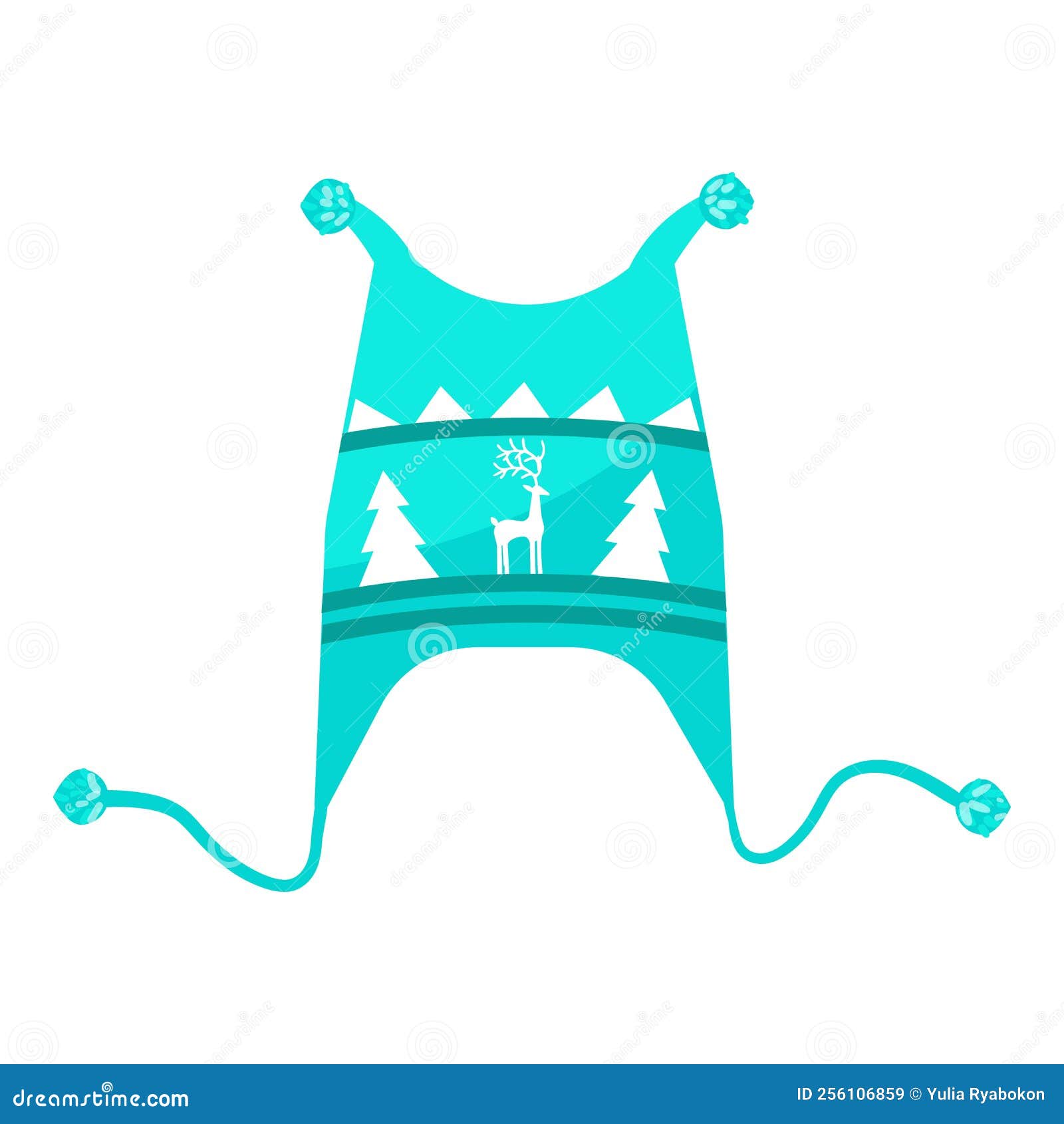 Cold Cap Icon Cartoon Vector. Weather Knit Stock Vector - Illustration ...