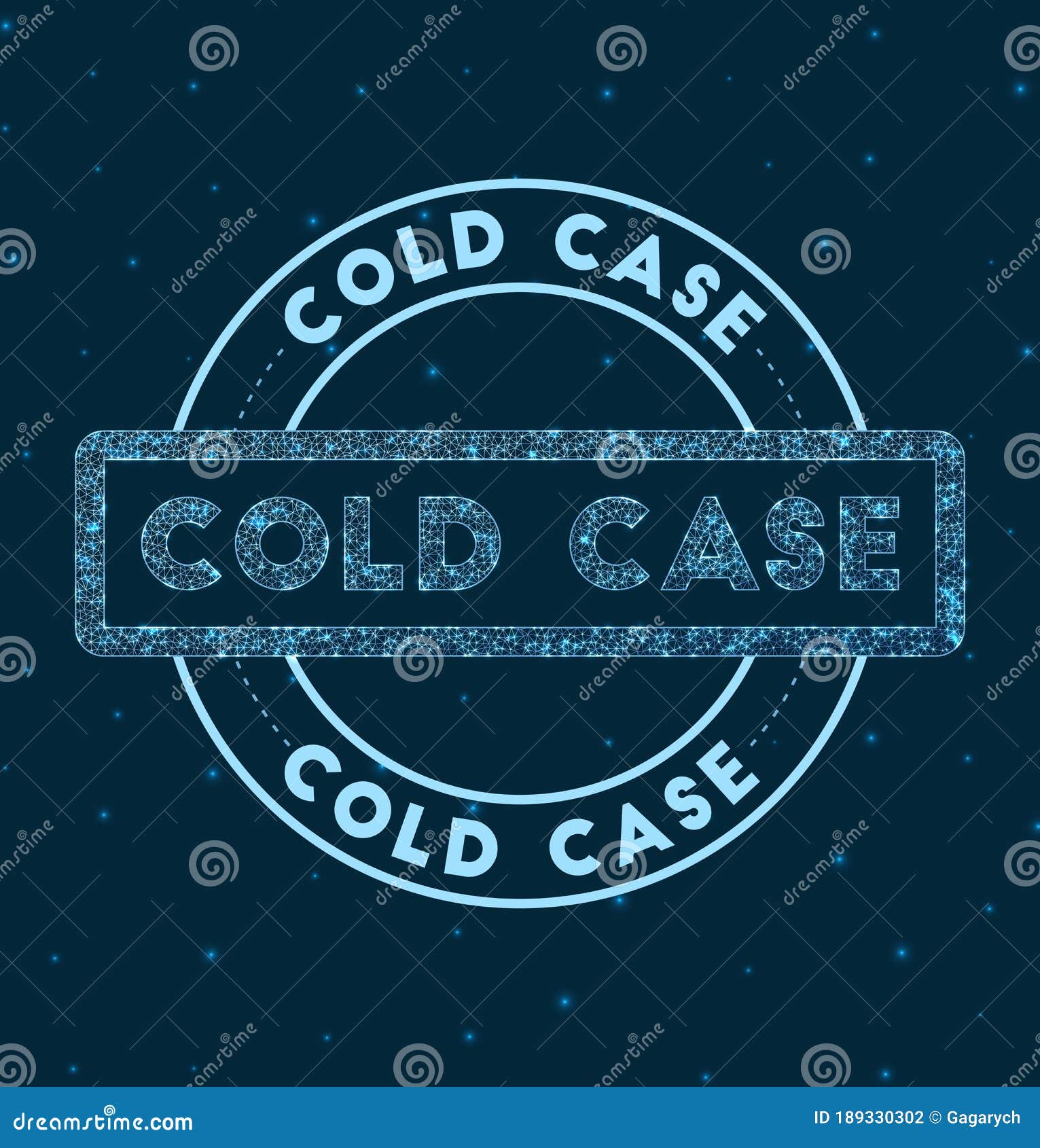 Cold Case. Glowing Round Badge Stock Vector - Illustration of badge ...