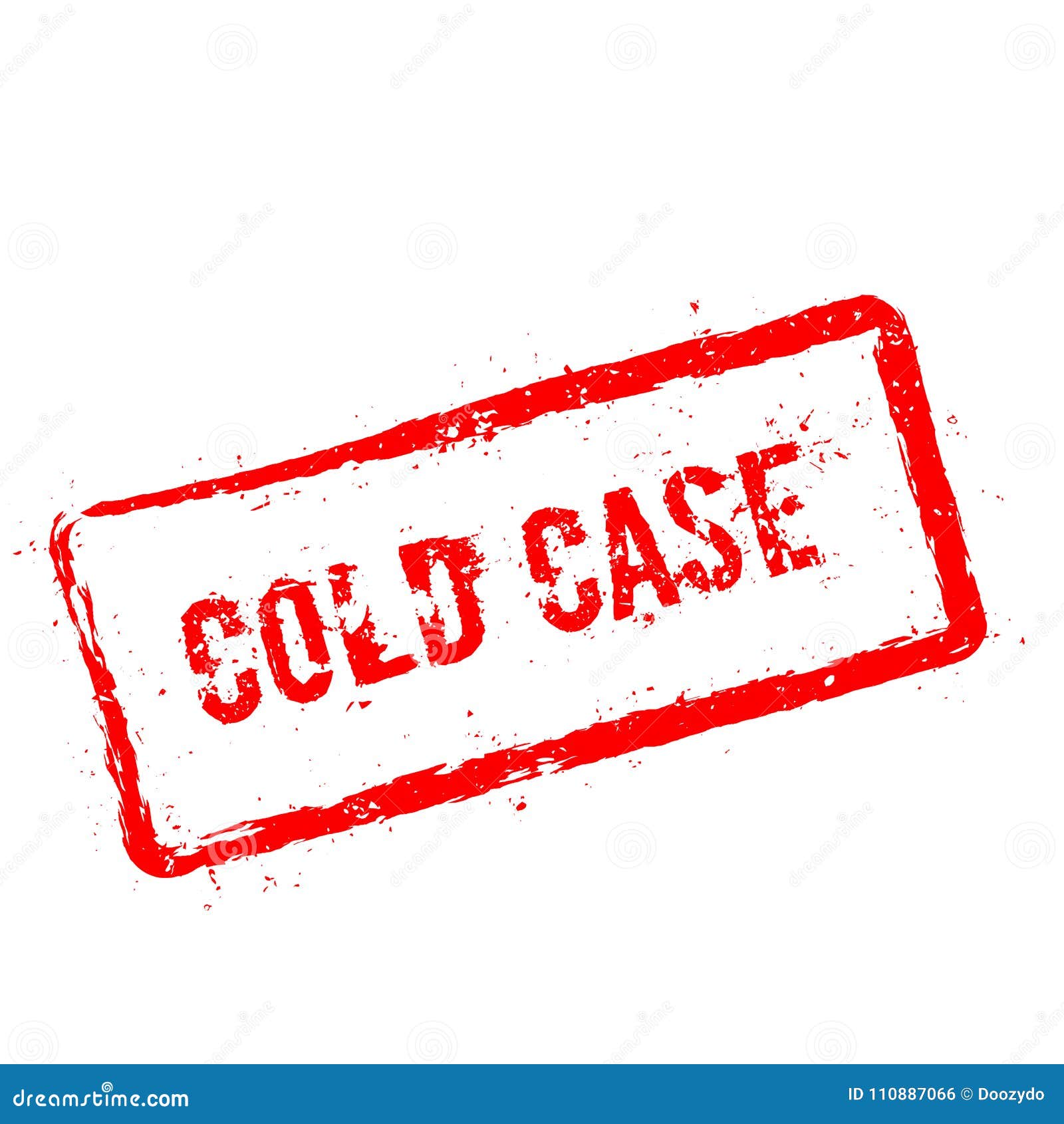 Cold Case Red Rubber Stamp Isolated on White. Stock Vector ...