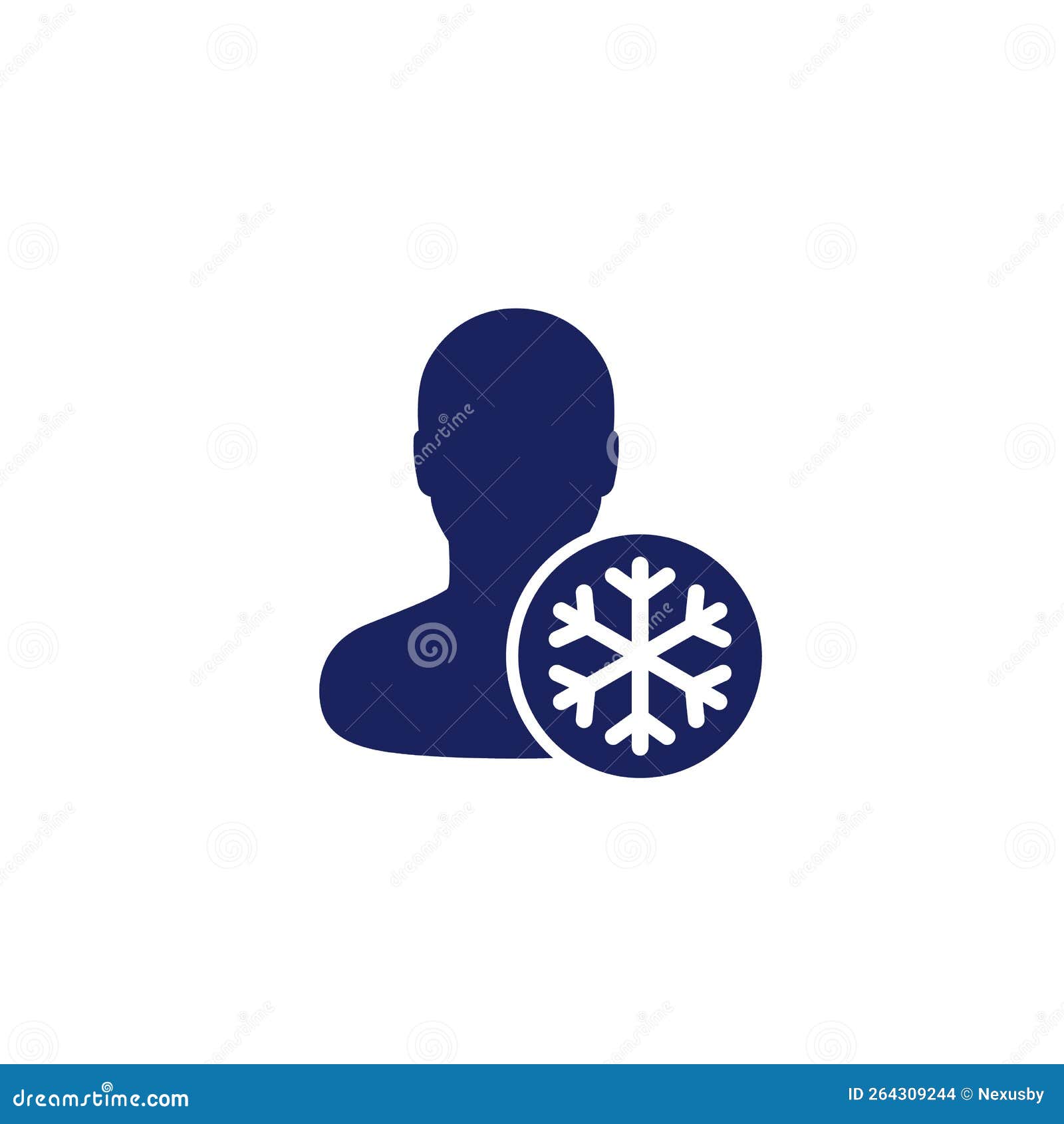 Cold or Chill Icon on White Stock Vector - Illustration of cold, sign ...