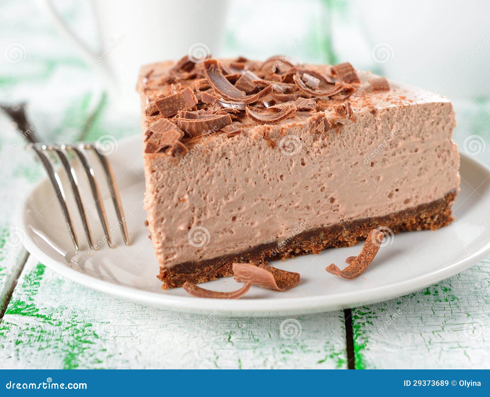 Cold chocolate cheesecake stock image. Image of cake - 29373689