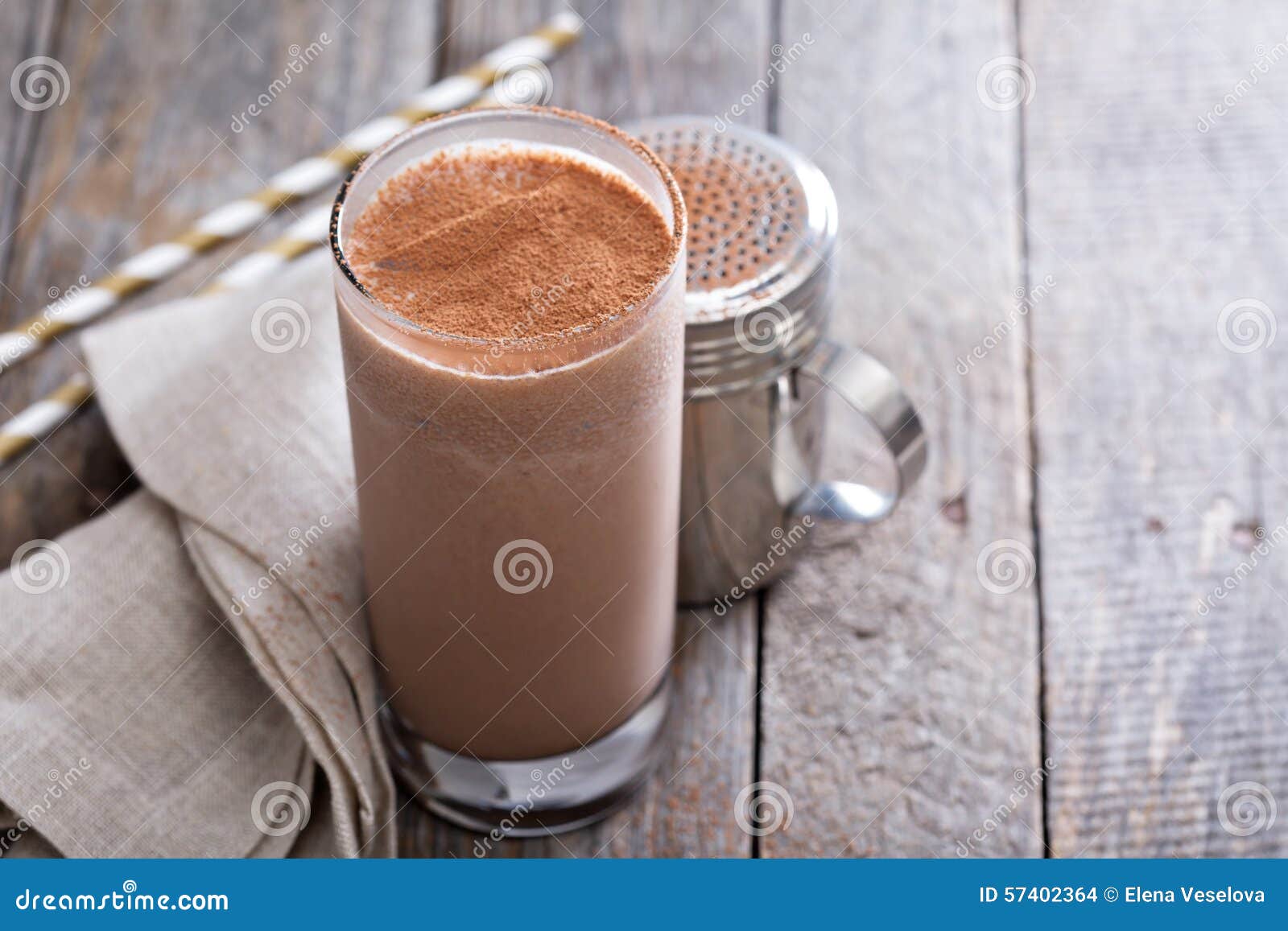 Cold chocolate milkshake stock photo. Image of protein - 57402364