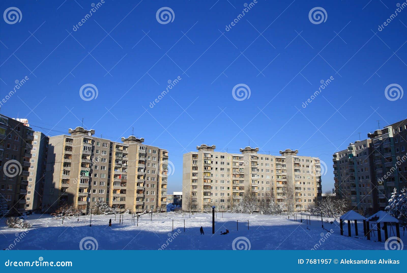 Cold City stock image. Image of town, city, snow, place - 7681957