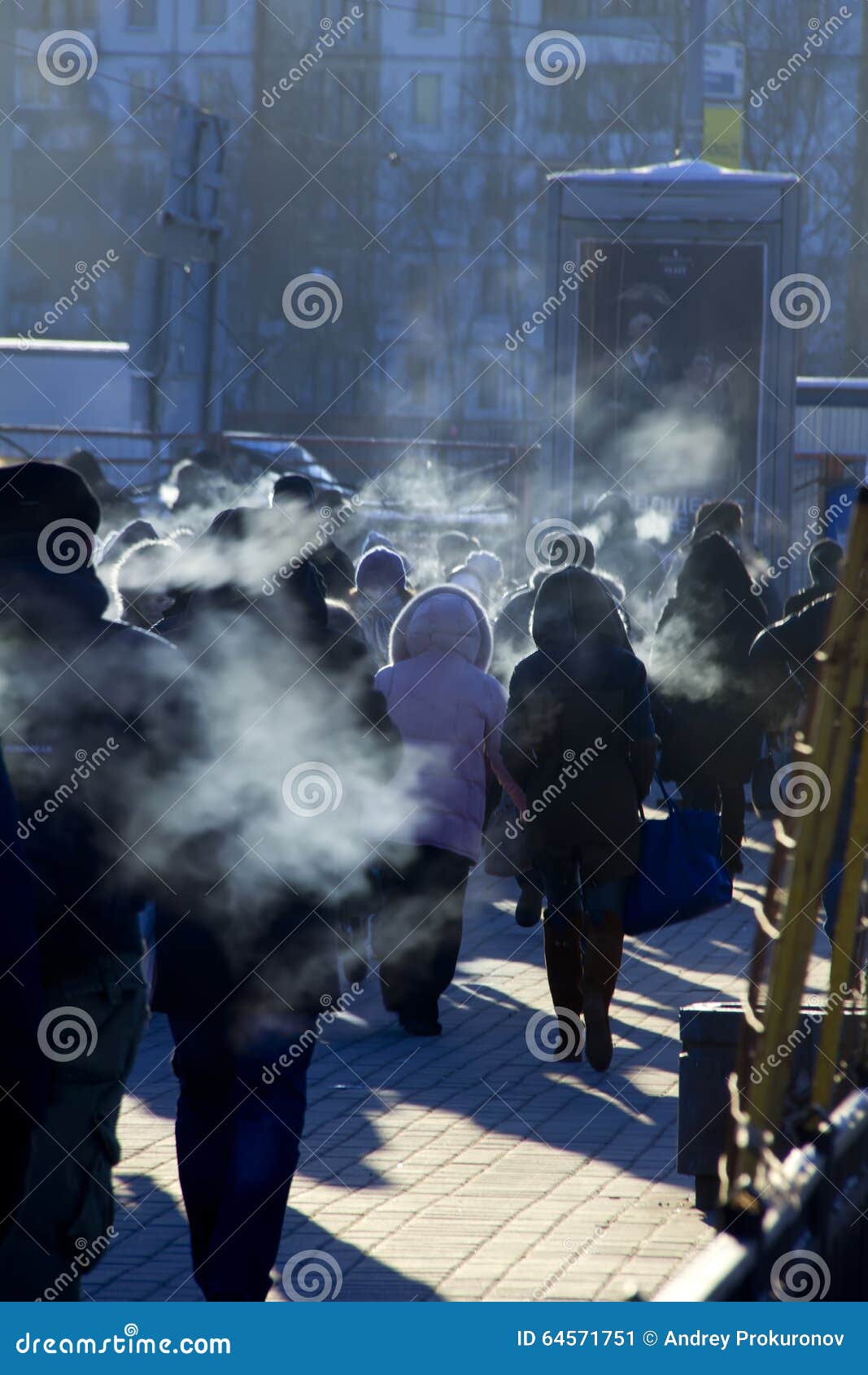 Cold. City. People. editorial photo. Image of exterior - 64571751