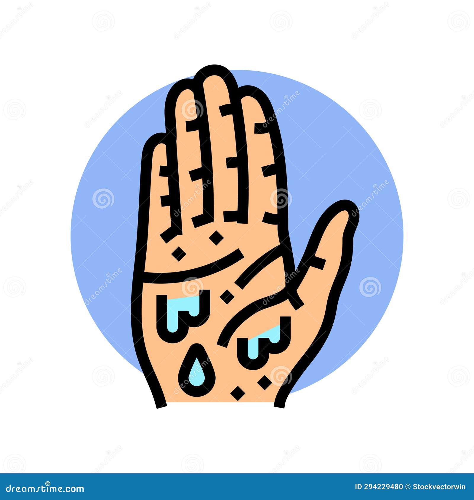 Cold Clammy Skin Disease Symptom Color Icon Vector Illustration Stock ... Cold Clammy Skin Disease Symptom Color Icon Vector Illustration Stock ...