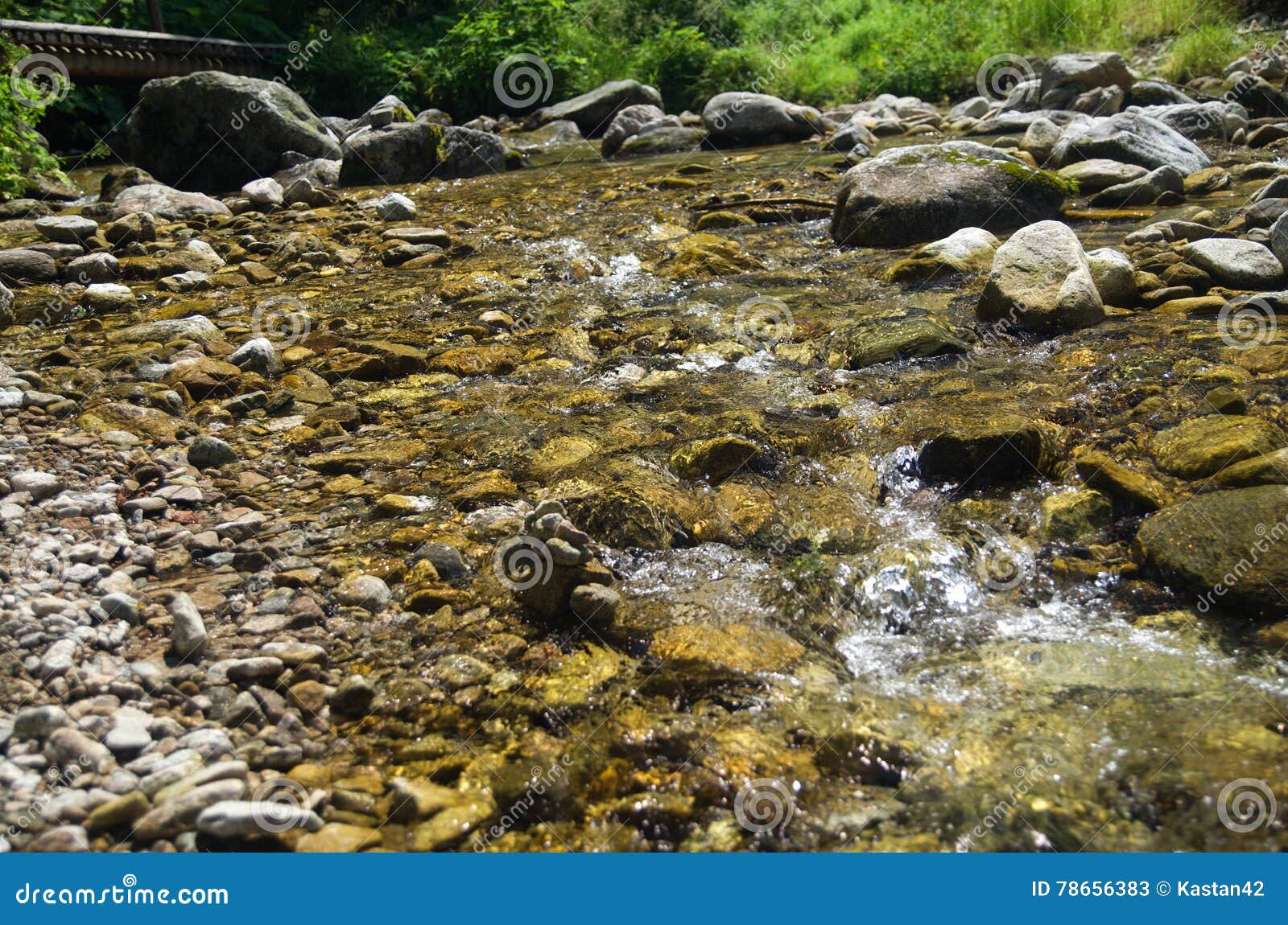 Cold Clean Moutain River Rushing on the Stones Stock Image - Image of ...