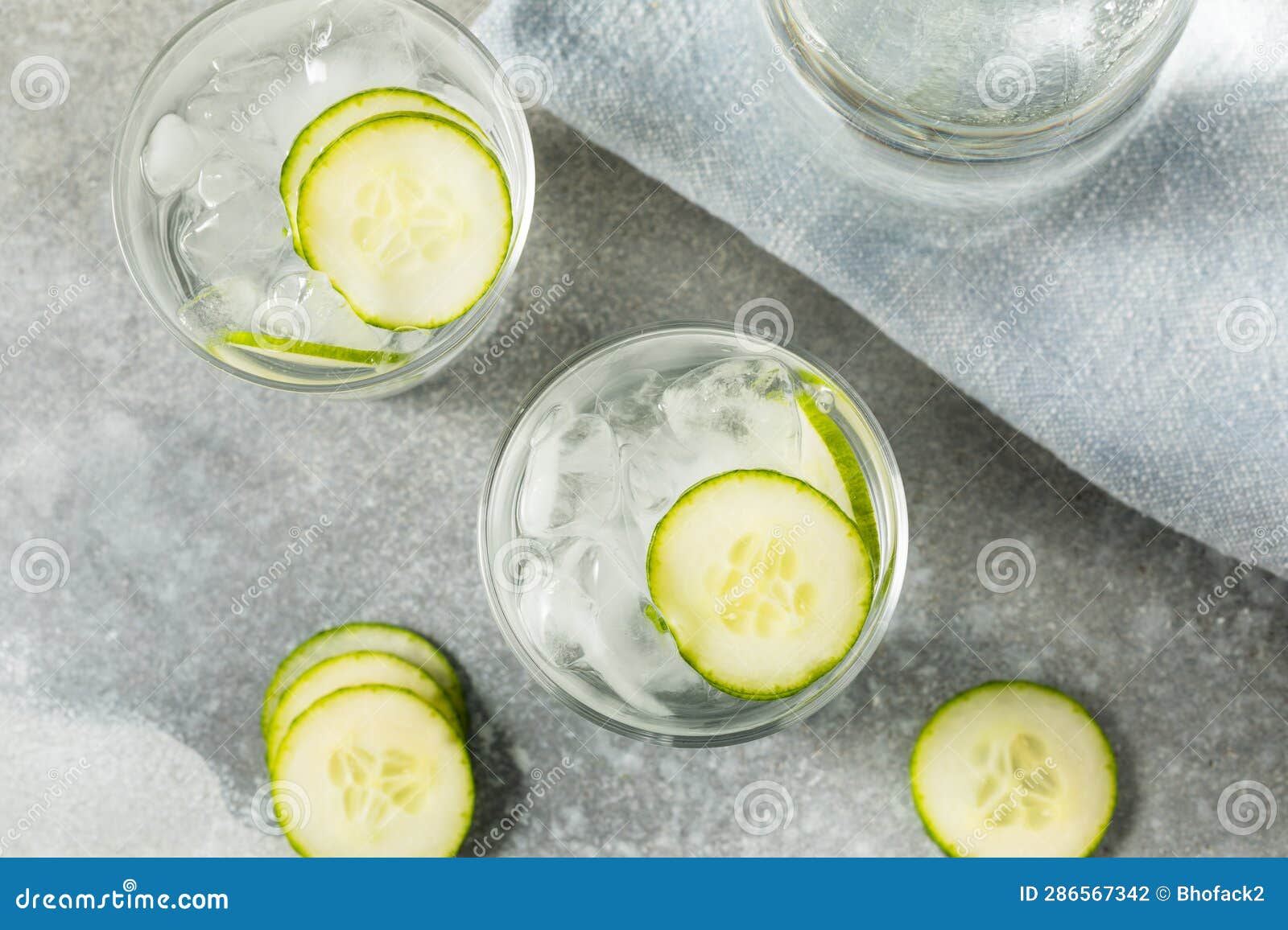 Cold Clear Refreshing Cucumber Water Stock Photo - Image of detox ...