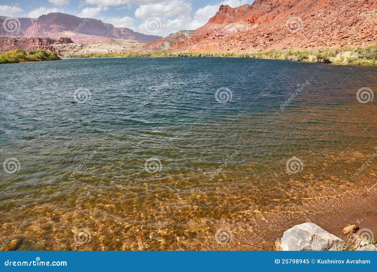 Cold and Clear Water of the Colorado River Stock Image - Image of ...