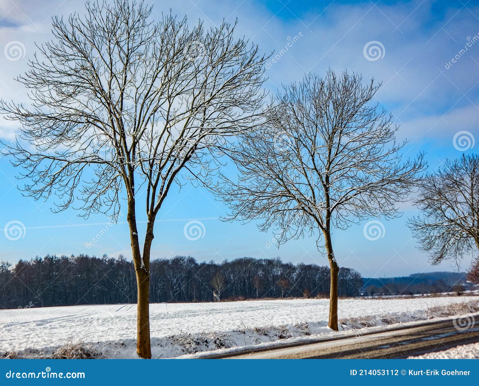 Cold Clear Weather in Winter in Northern Germany Stock Photo - Image of ...