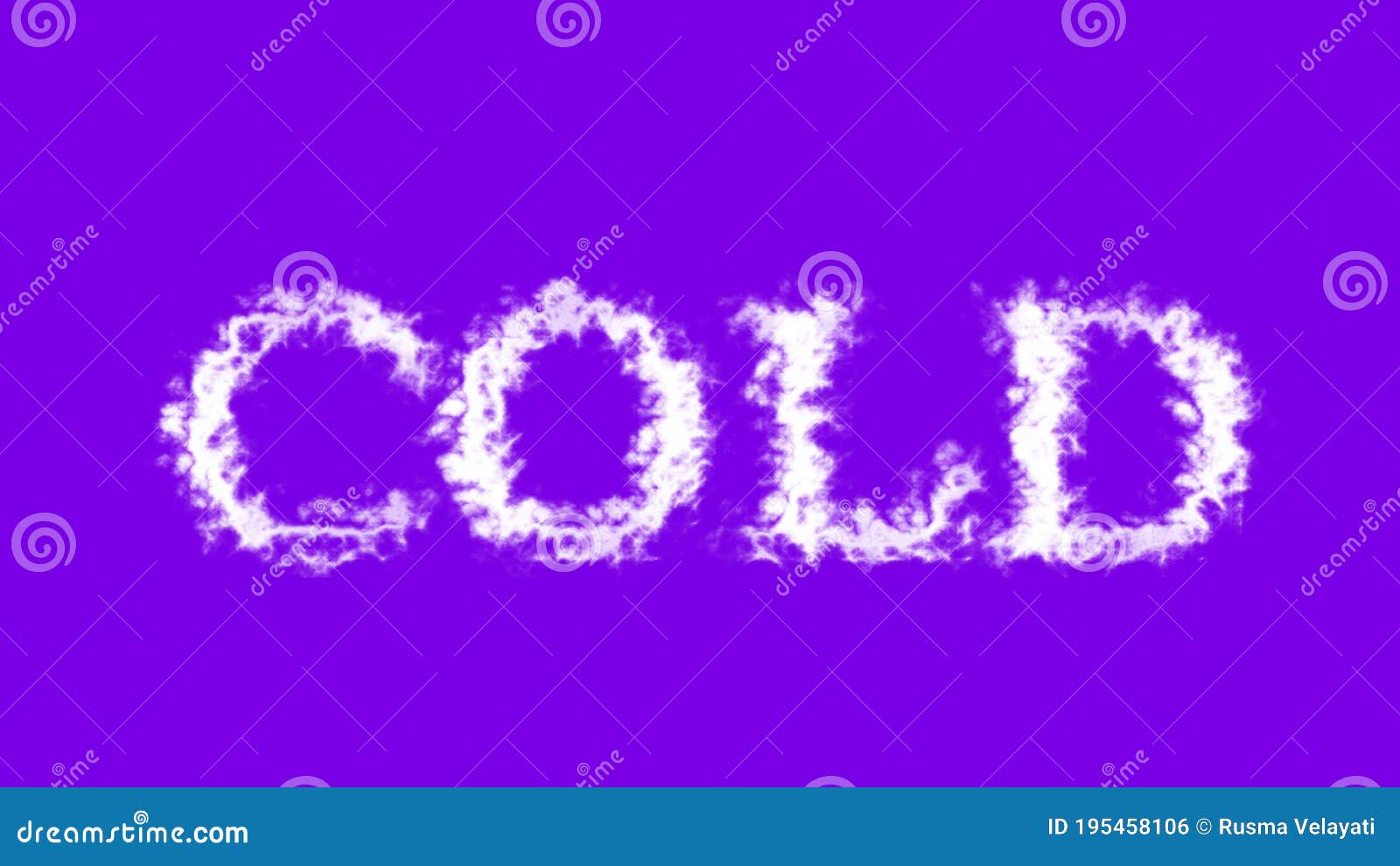 Cold Cloud Text Effect Violet Isolated Background Stock Illustration ...