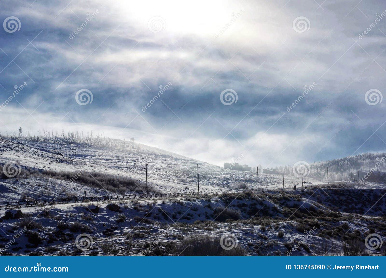 Cold Cloudy Day stock photo. Image of landscape, cloudy - 136745090
