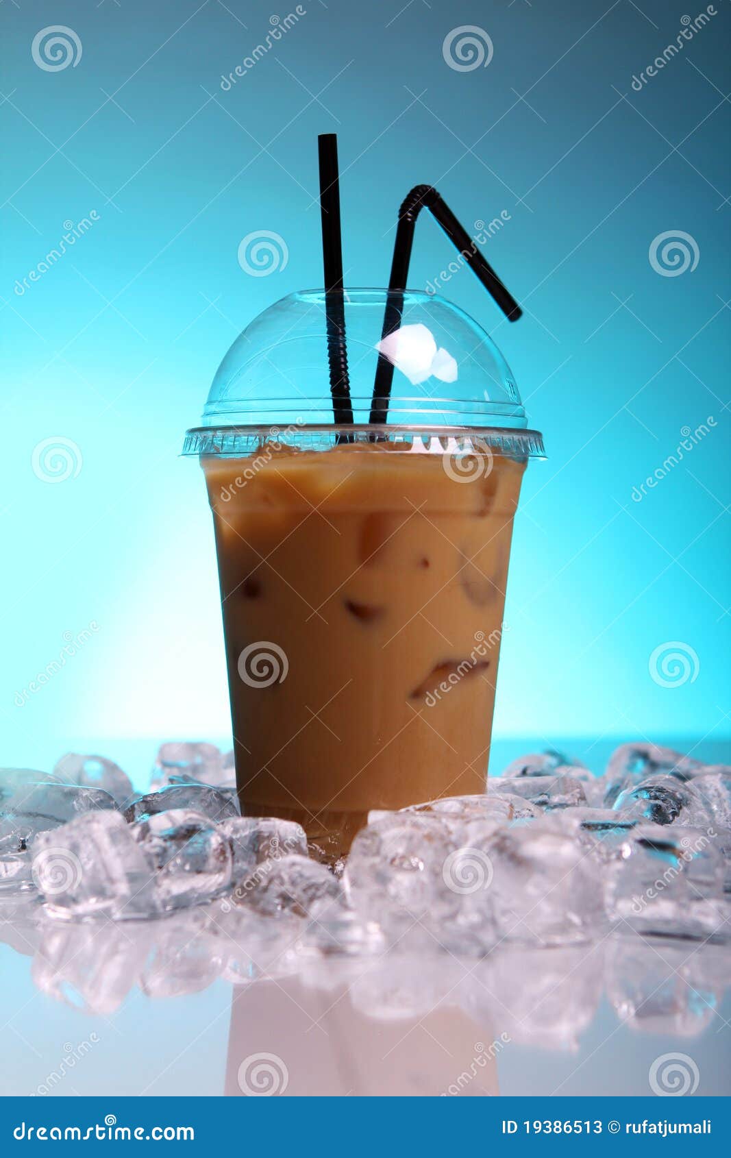 Cold coffee drink stock image. Image of foam, blue, frappe - 19386513