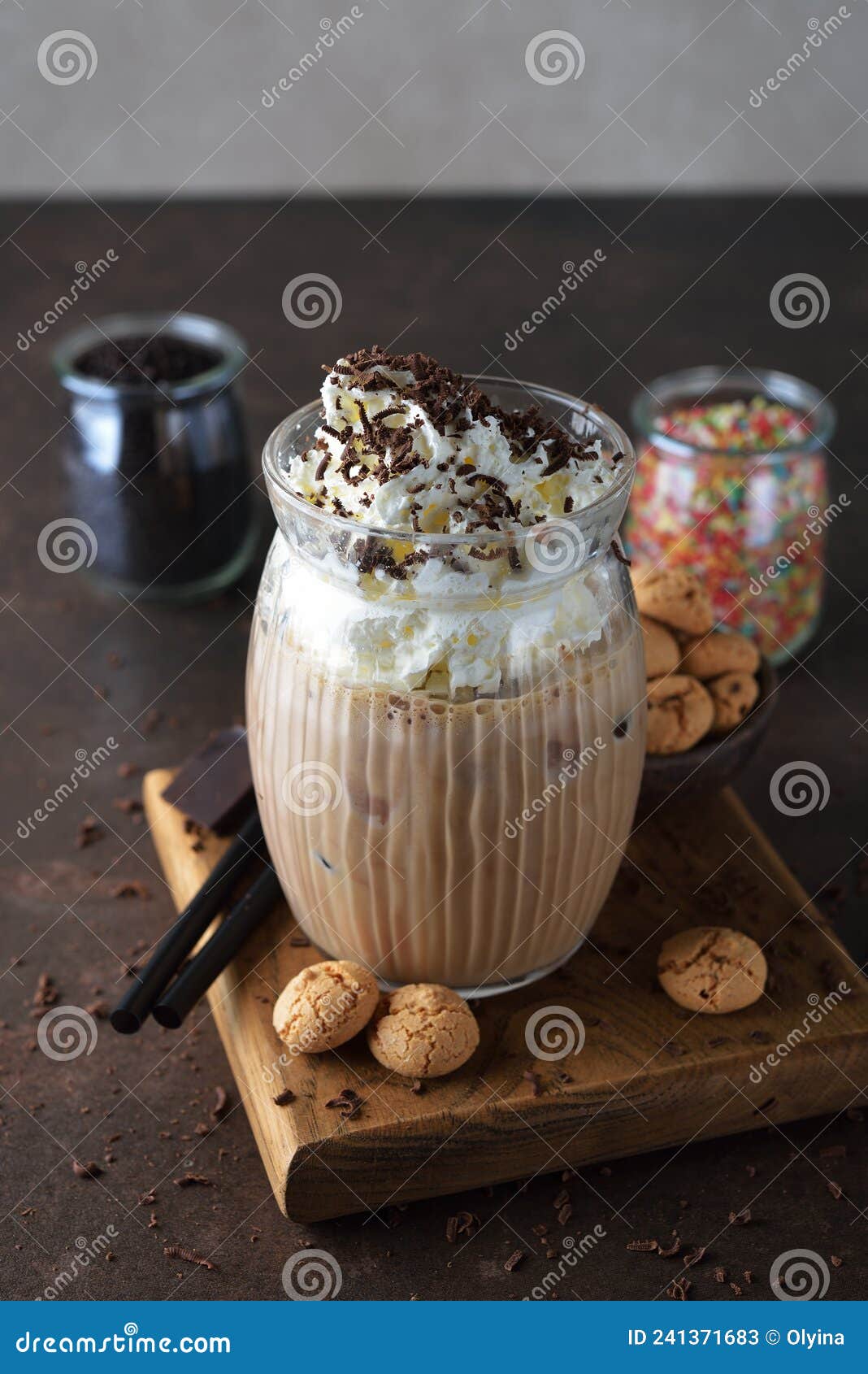 Cold coffee frappe stock image. Image of gourmet, diet - 241371683