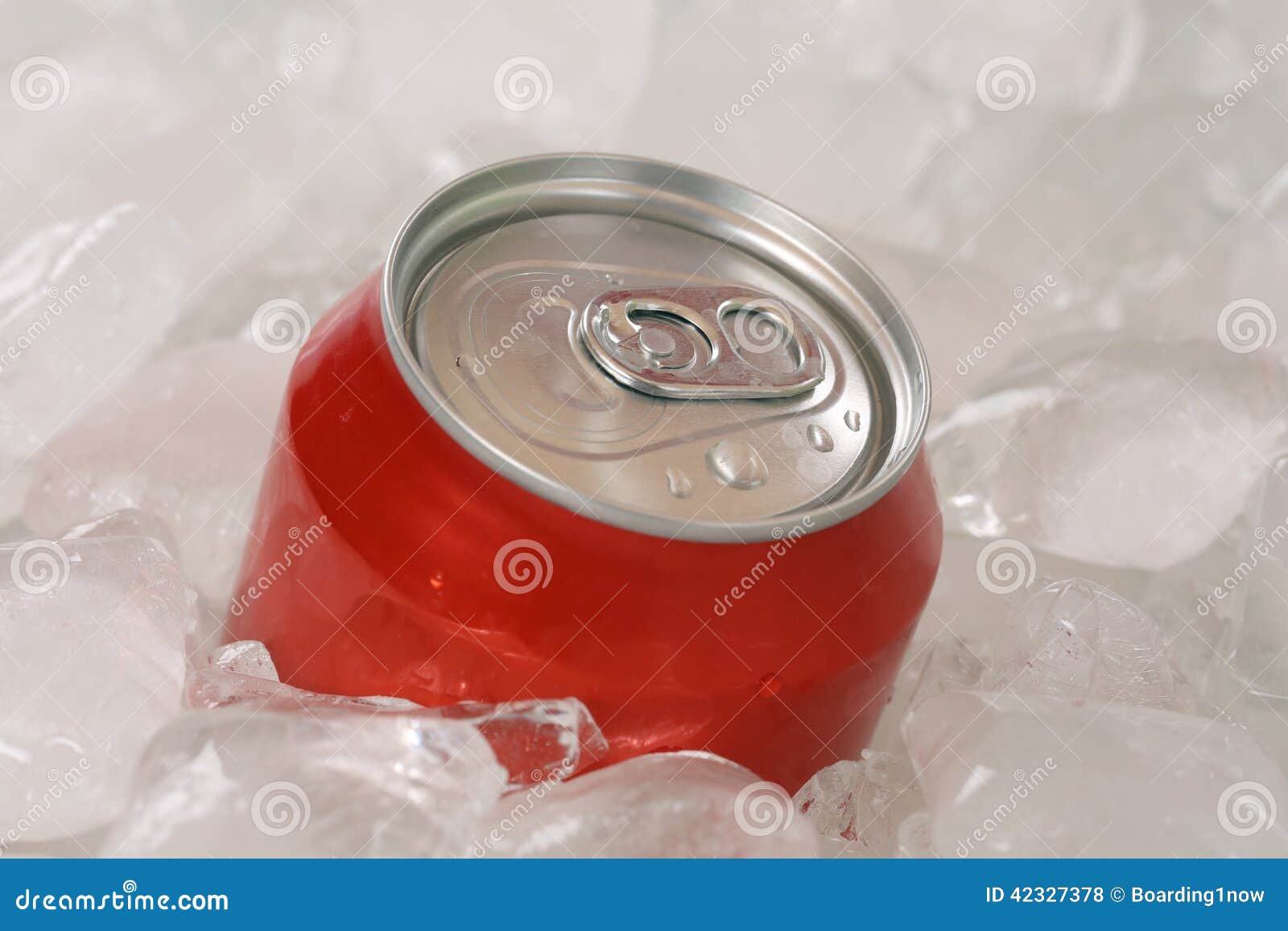 Cold Cola in a Can on Ice Cubes Stock Photo - Image of beverage, drinks ...