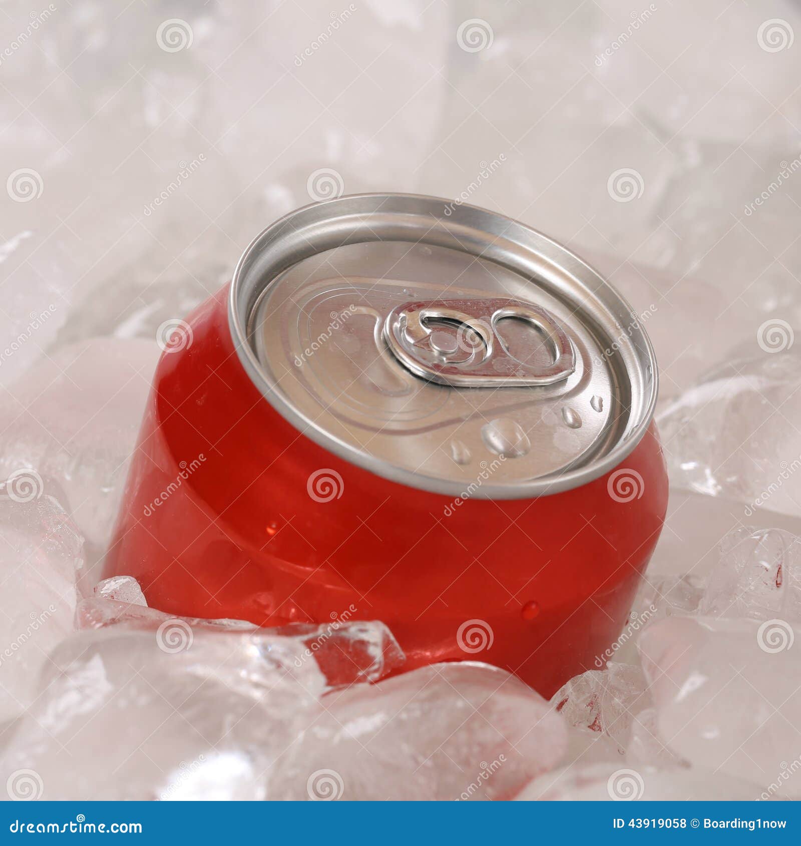 Cold Cola Drink in a Can on Ice Cubes Stock Photo - Image of cube ...