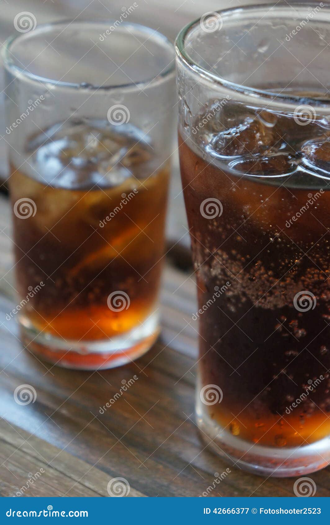 Cold cola in two glasses stock image. Image of cold, beautiful - 42666377
