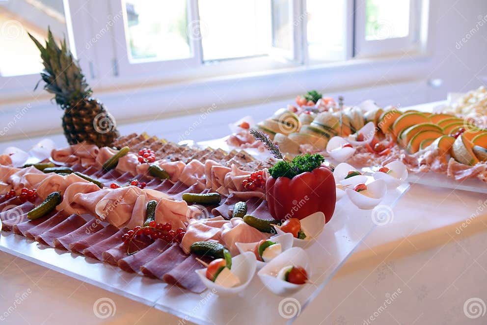 Cold cold buffet stock image. Image of good, cuts, ananas - 138788181