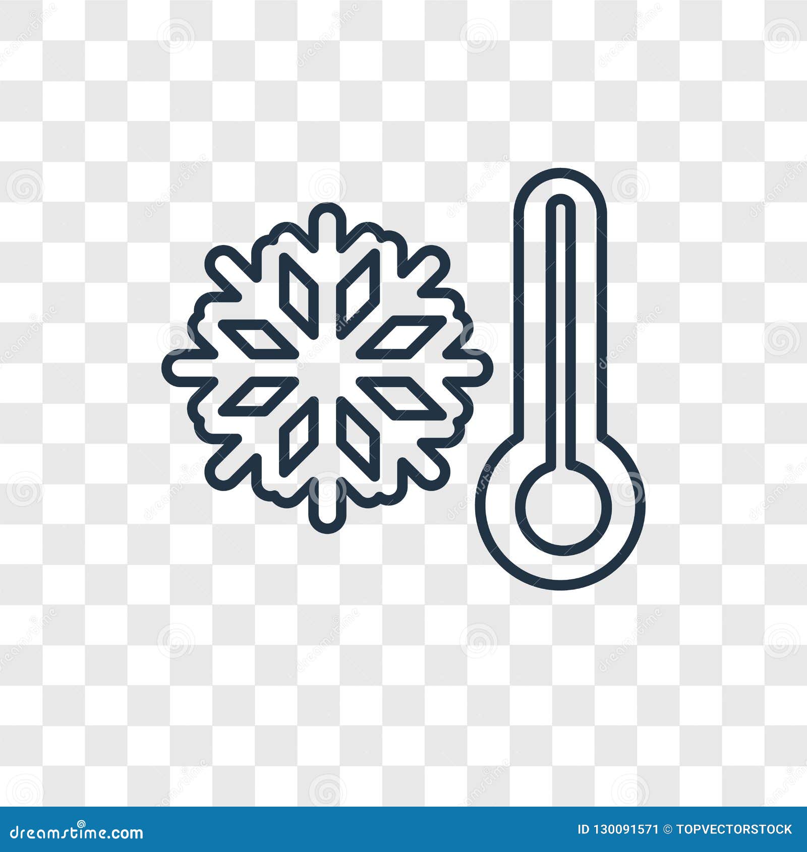 Cold Concept Vector Linear Icon Isolated on Transparent Background ...