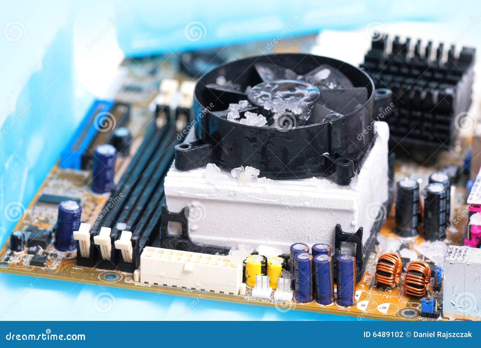 Cold Cpu And Motherboard Picture. Image: 6489102