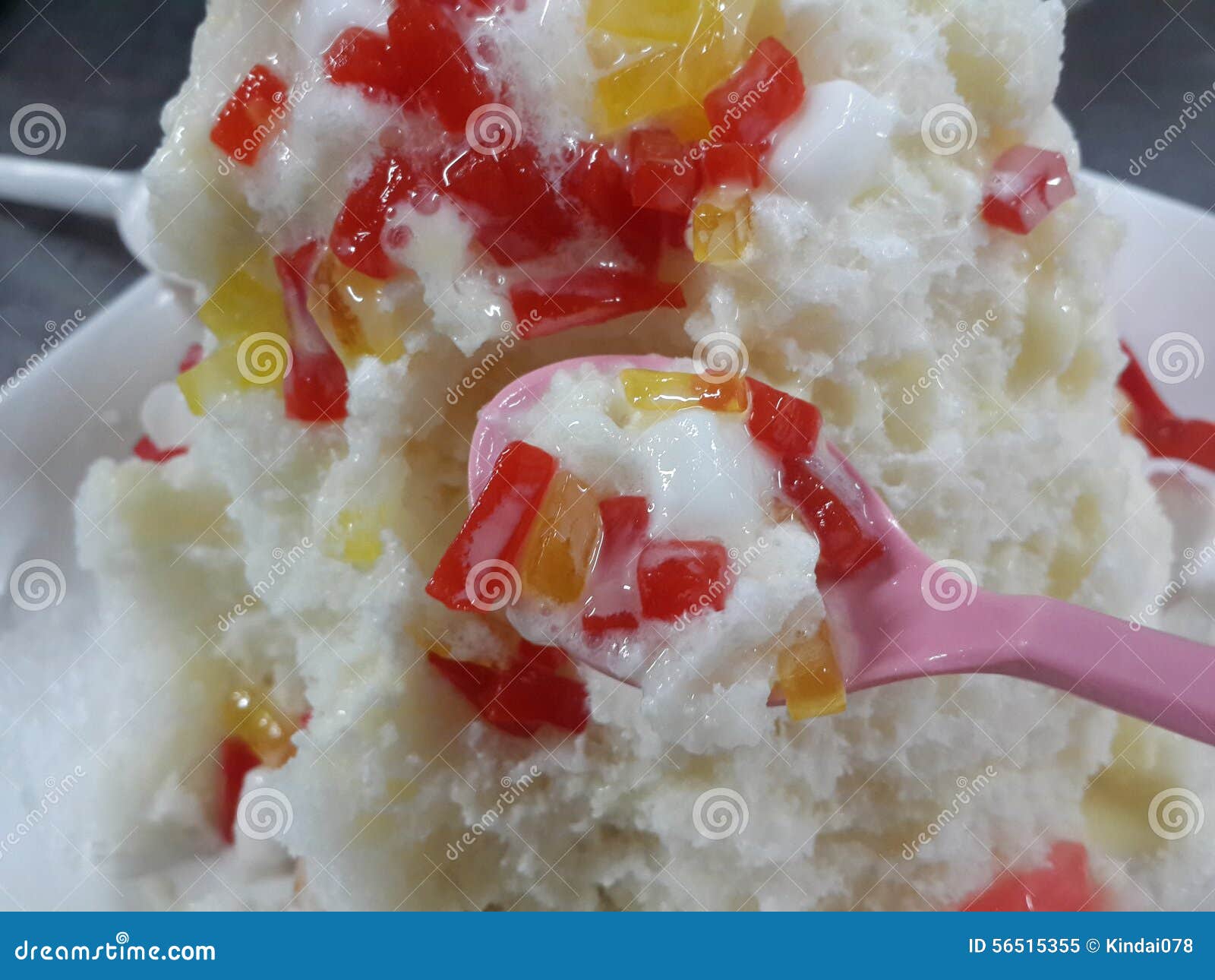 Cold Crushed Ice with Jelly Stock Image - Image of cold, food: 56515355