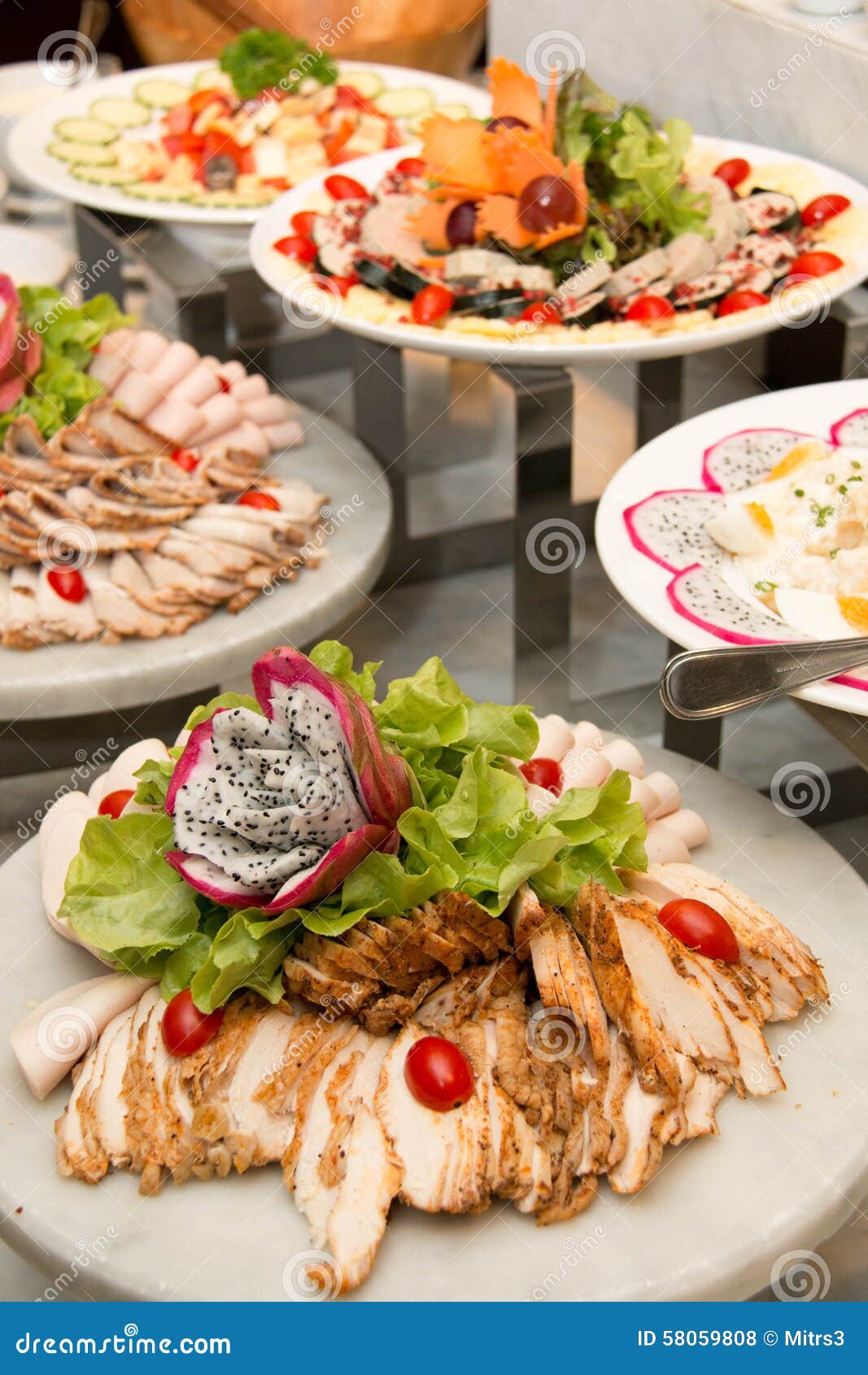 Cold Cut Buffet stock photo. Image of delicious, pepper - 58059808