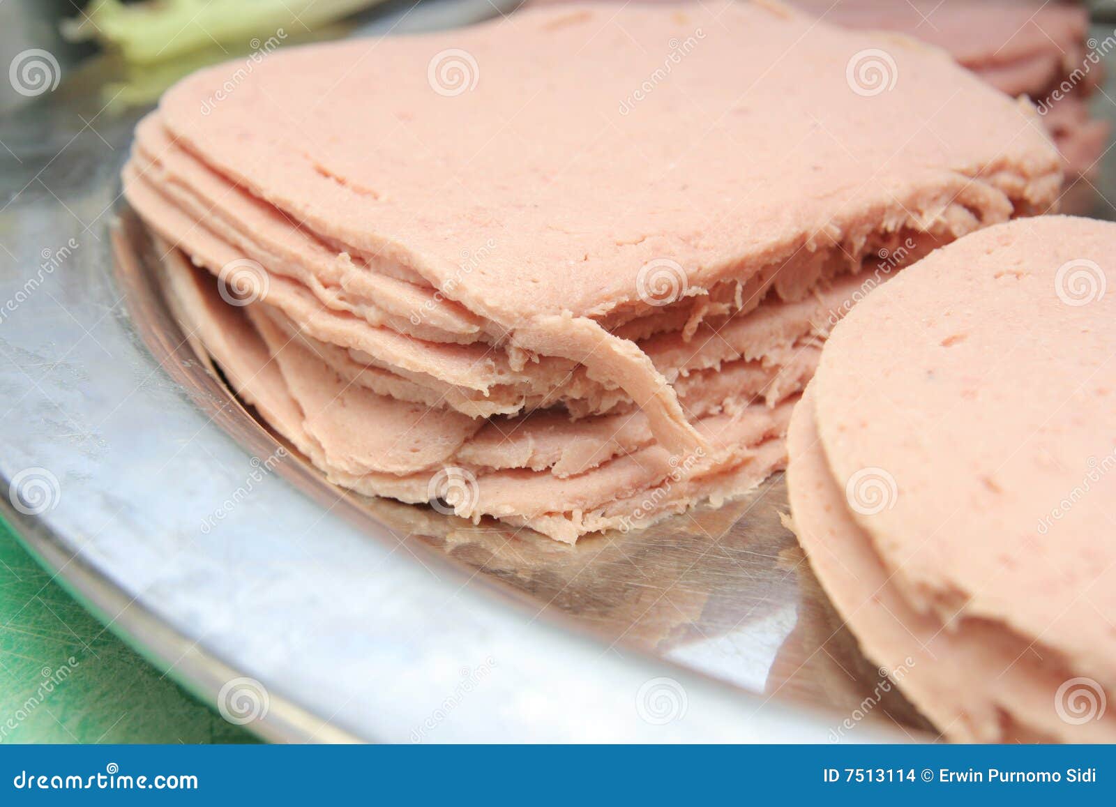 Cold cut meat stock photo. Image of mortadella, sliced - 7513114