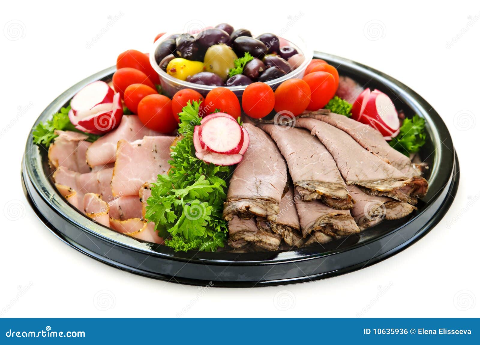 Cold cut platter stock photo. Image of isolated, cook - 10635936