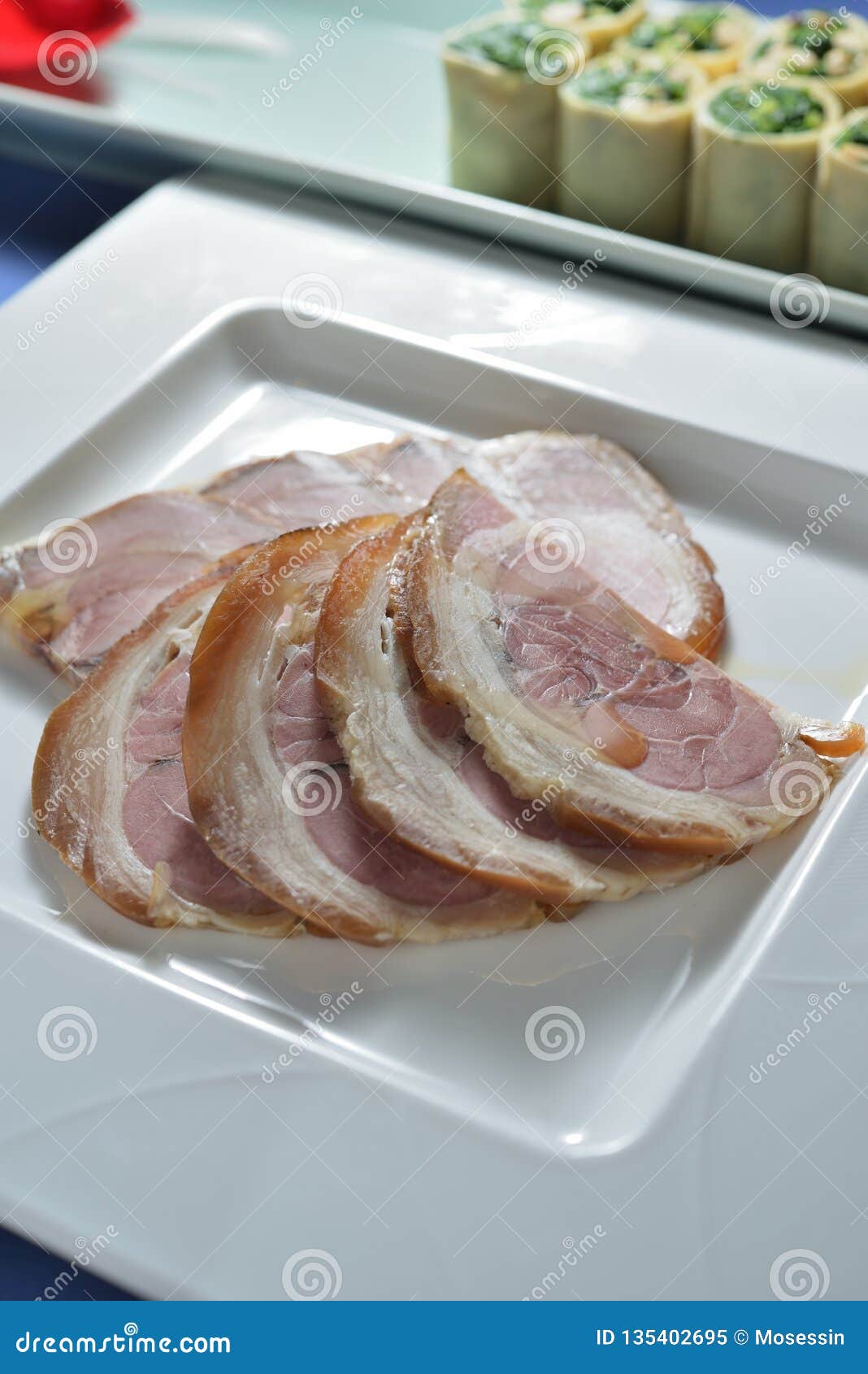 Cold cut Shank pork slice stock image. Image of style - 135402695