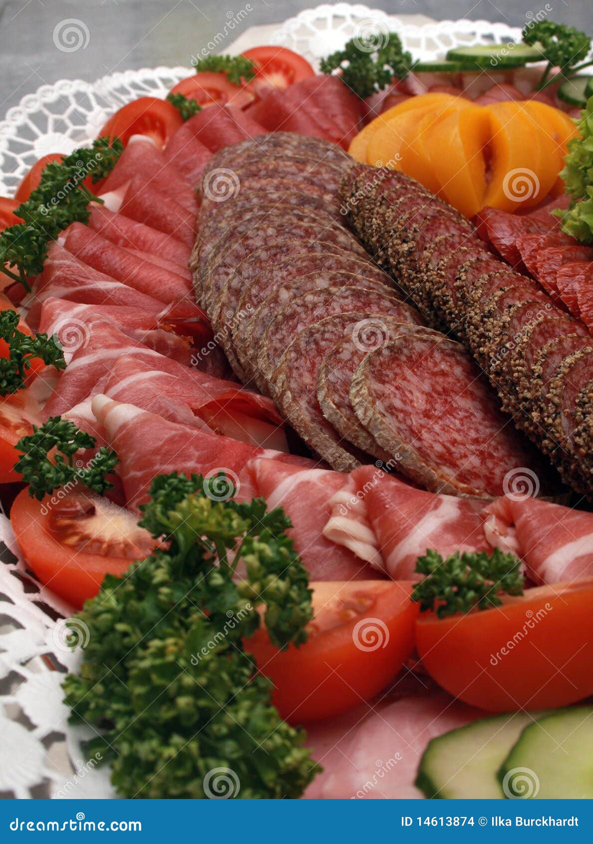 Set Of Cold Cuts On A Wooden Board Royalty-Free Stock Photography ...