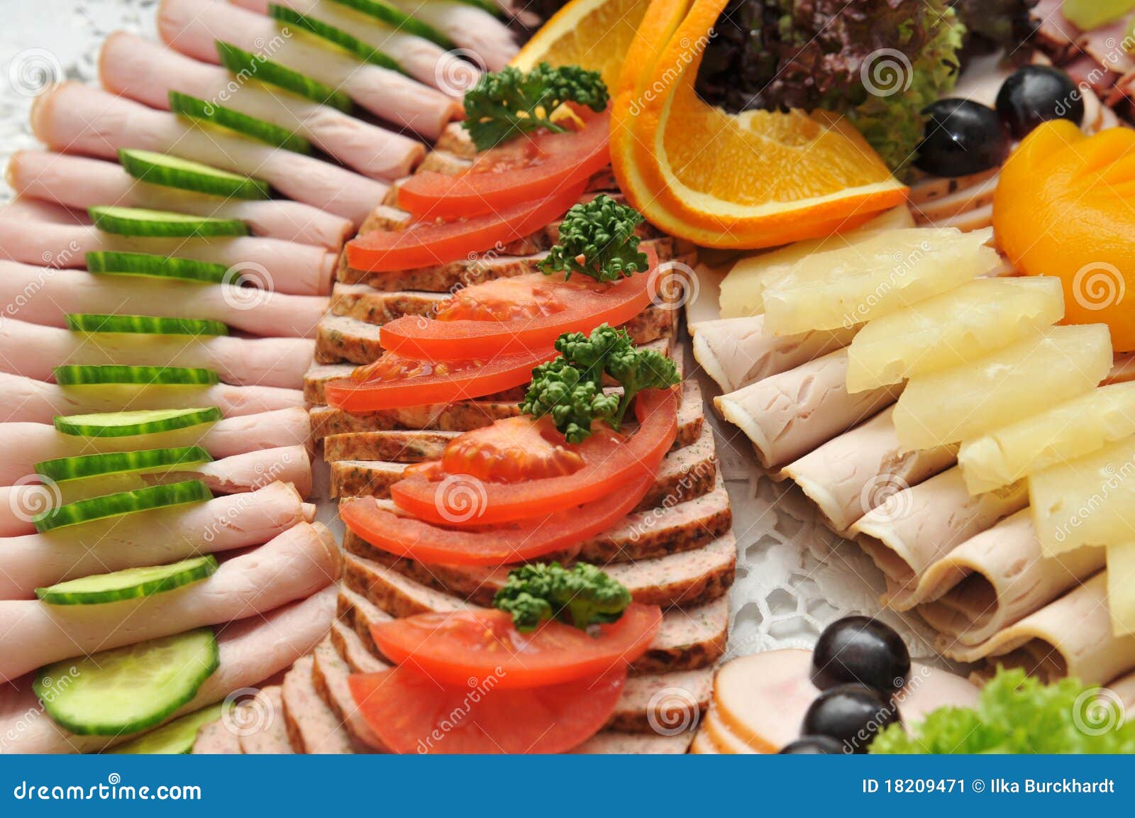 Cold cuts stock image. Image of refreshment, decorated - 18209471
