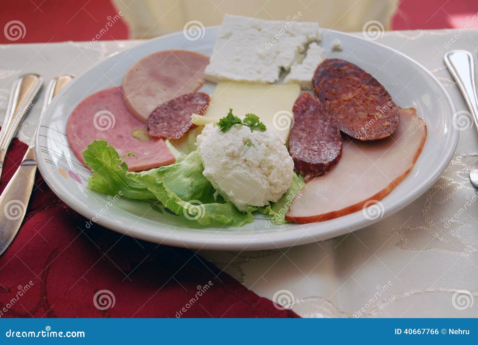 Cold cuts, appetizer stock photo. Image of meat, restaurant - 40667766