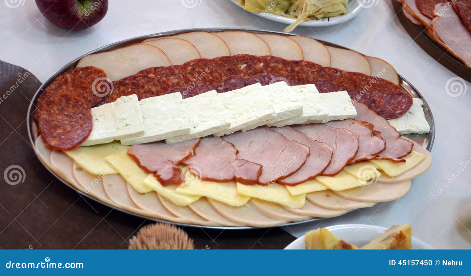 Cold cuts and cheese stock photo. Image of brie, festive - 45157450