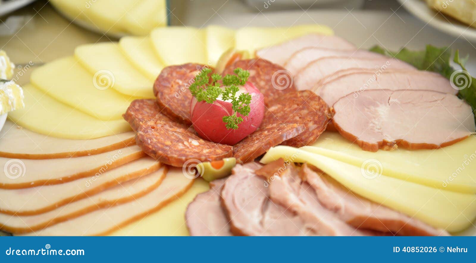 Cold cuts and cheese stock photo. Image of buffet, capsicum - 40852026