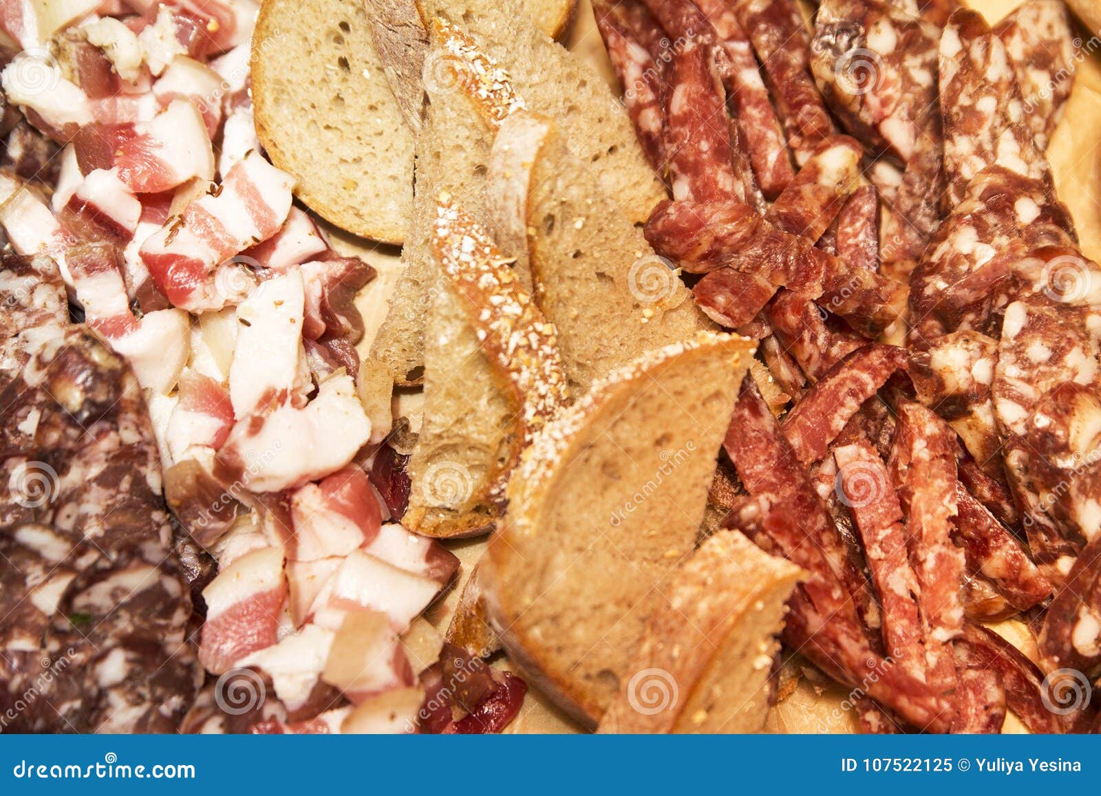 Cold Cuts at a Picnic Outside Stock Image - Image of roast, plate ...