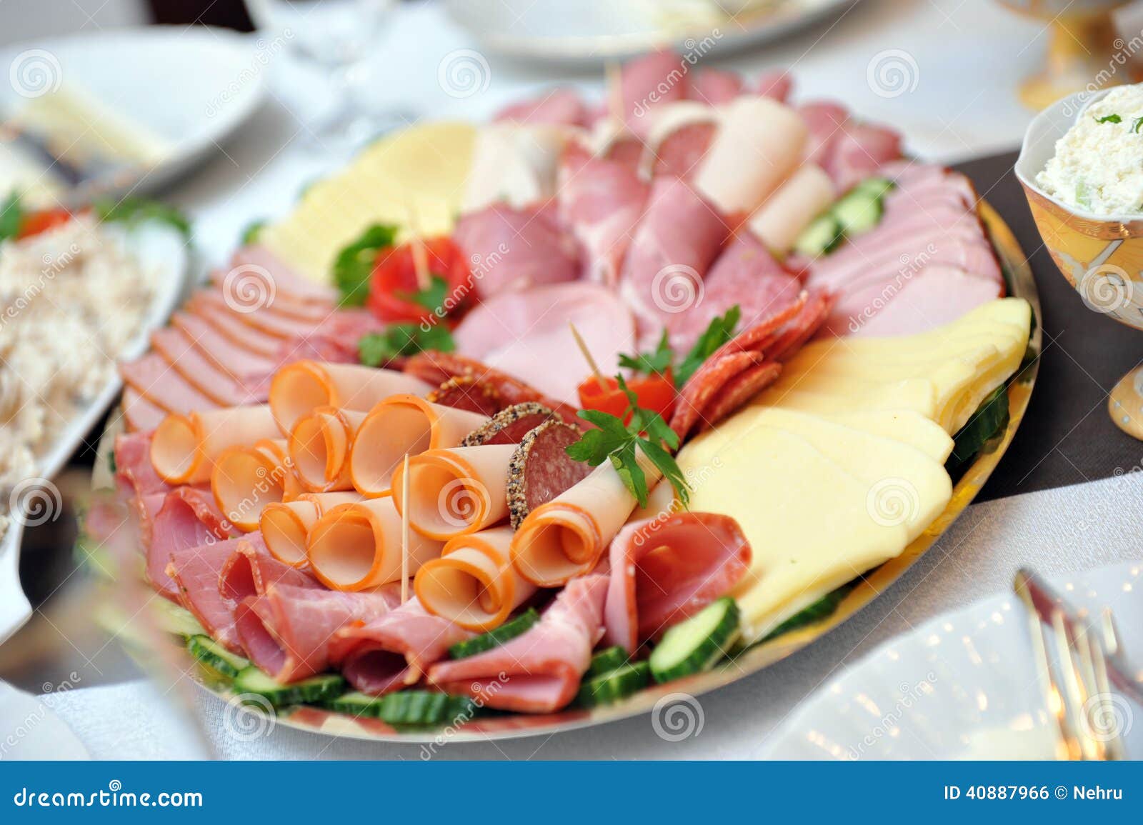 Set Of Cold Cuts On A Wooden Board Royalty-Free Stock Photography ...