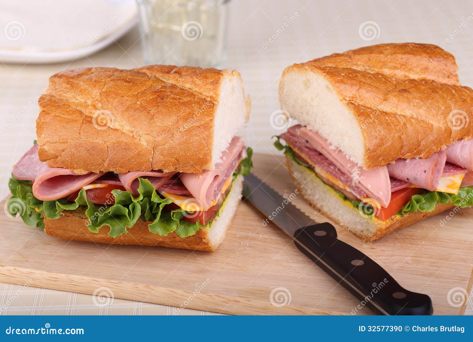 Cold Cuts Sandwich stock photo. Image of snack, meat - 32577390