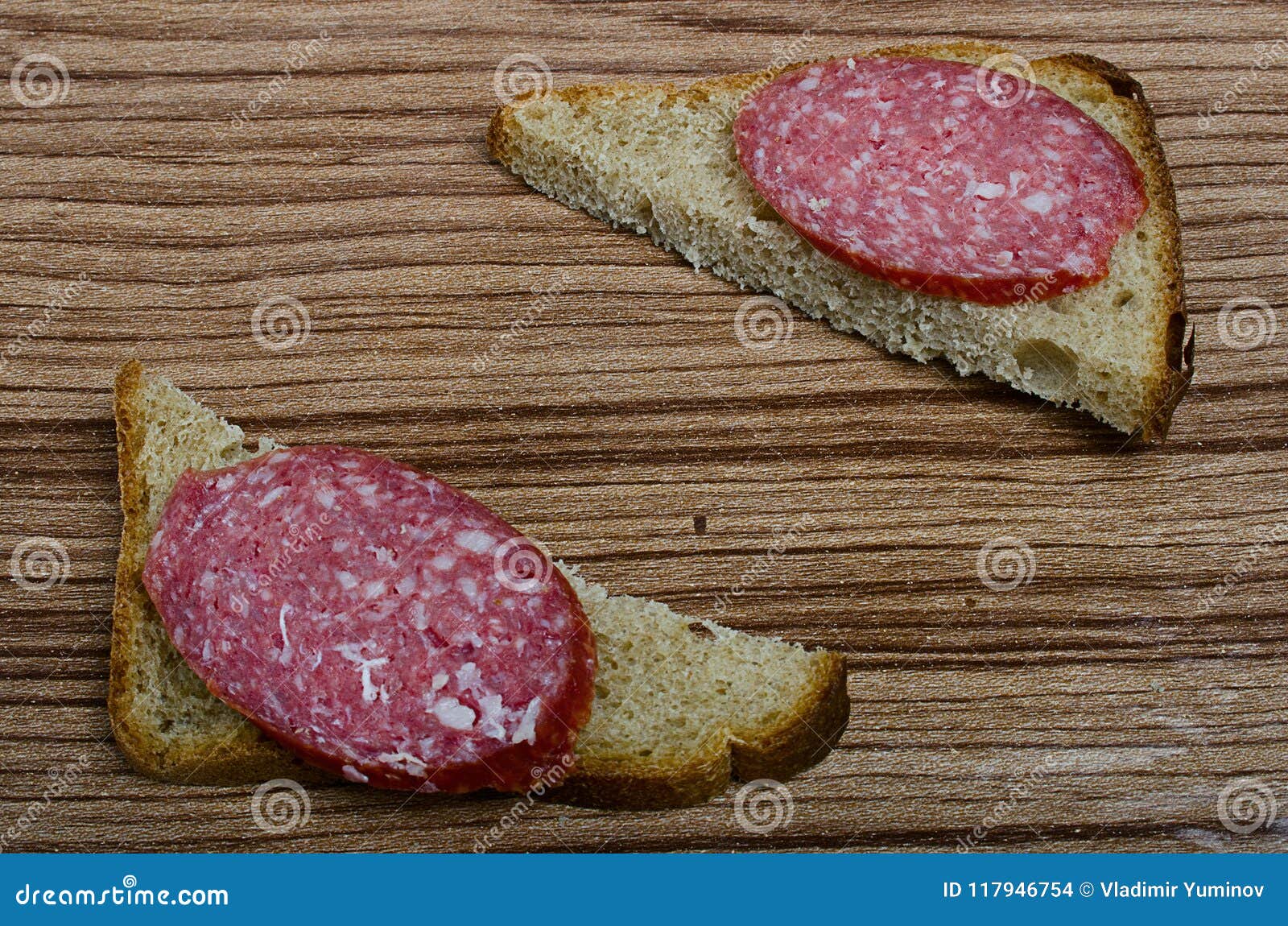 Cold Cuts with Sausage and Bread Stock Photo - Image of meat, cooking ...