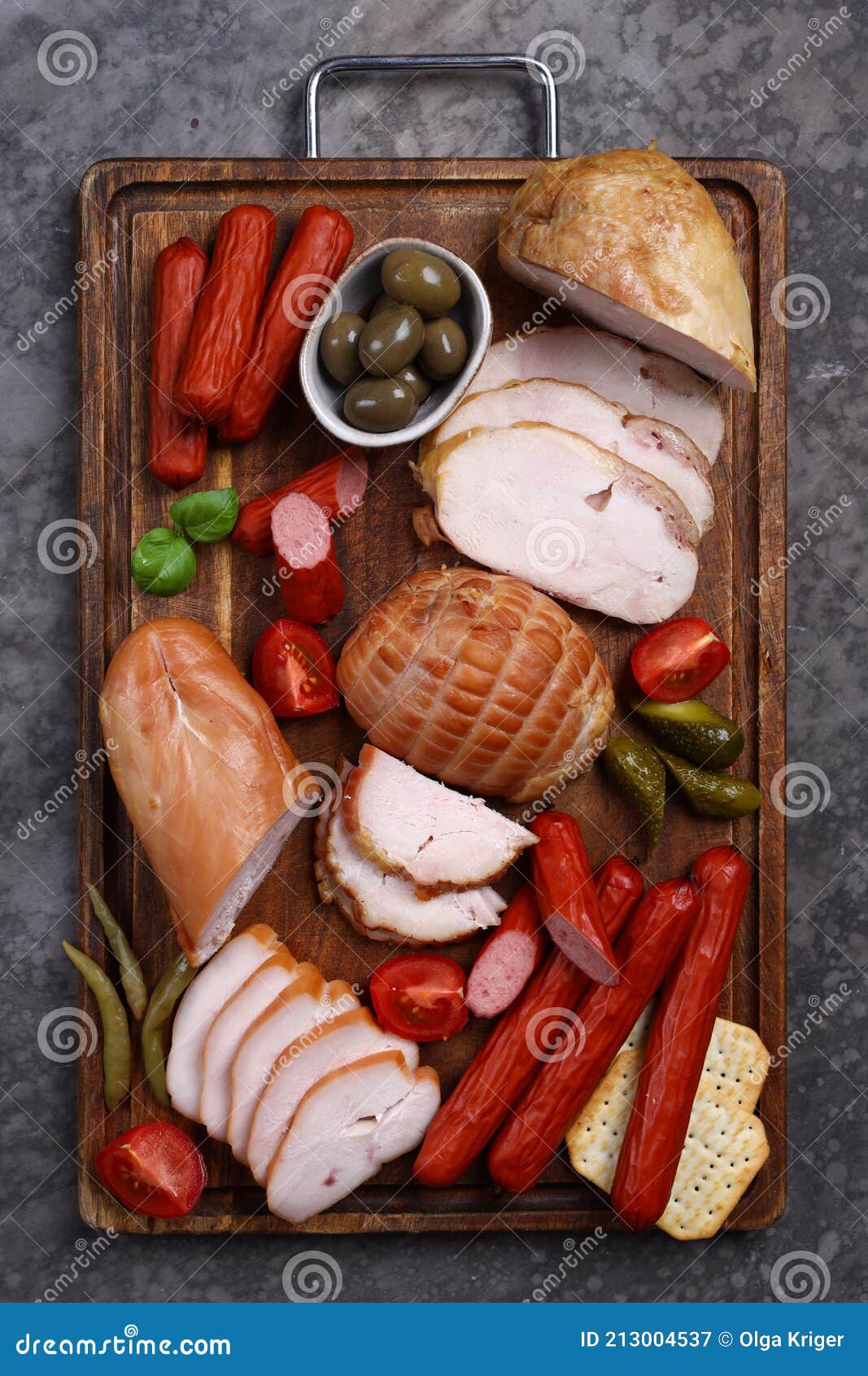Cold cuts sausage stock image. Image of antipasto, slice - 213004537