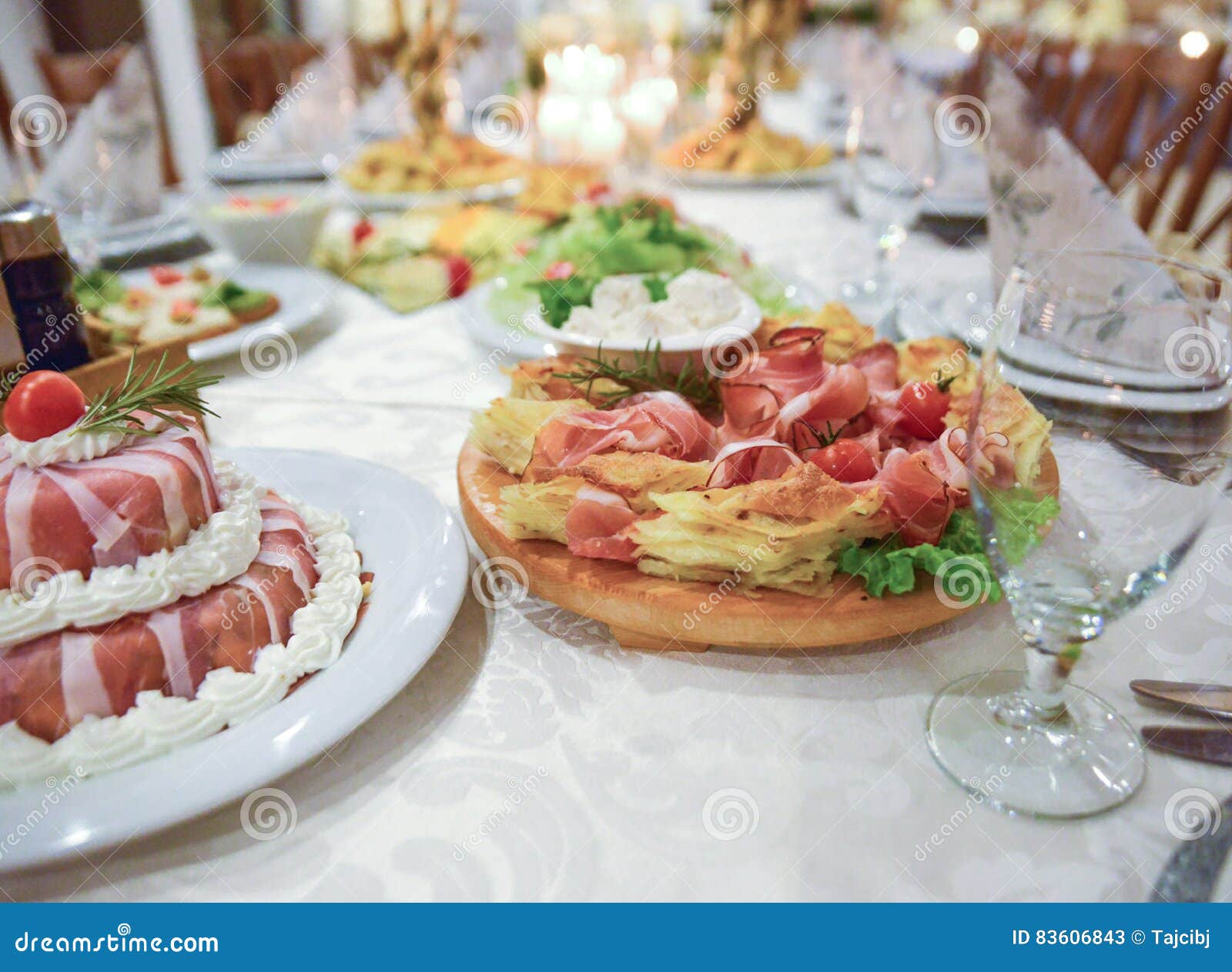Cold Cuts on a Well Decorated Table Stock Image - Image of sesame ...