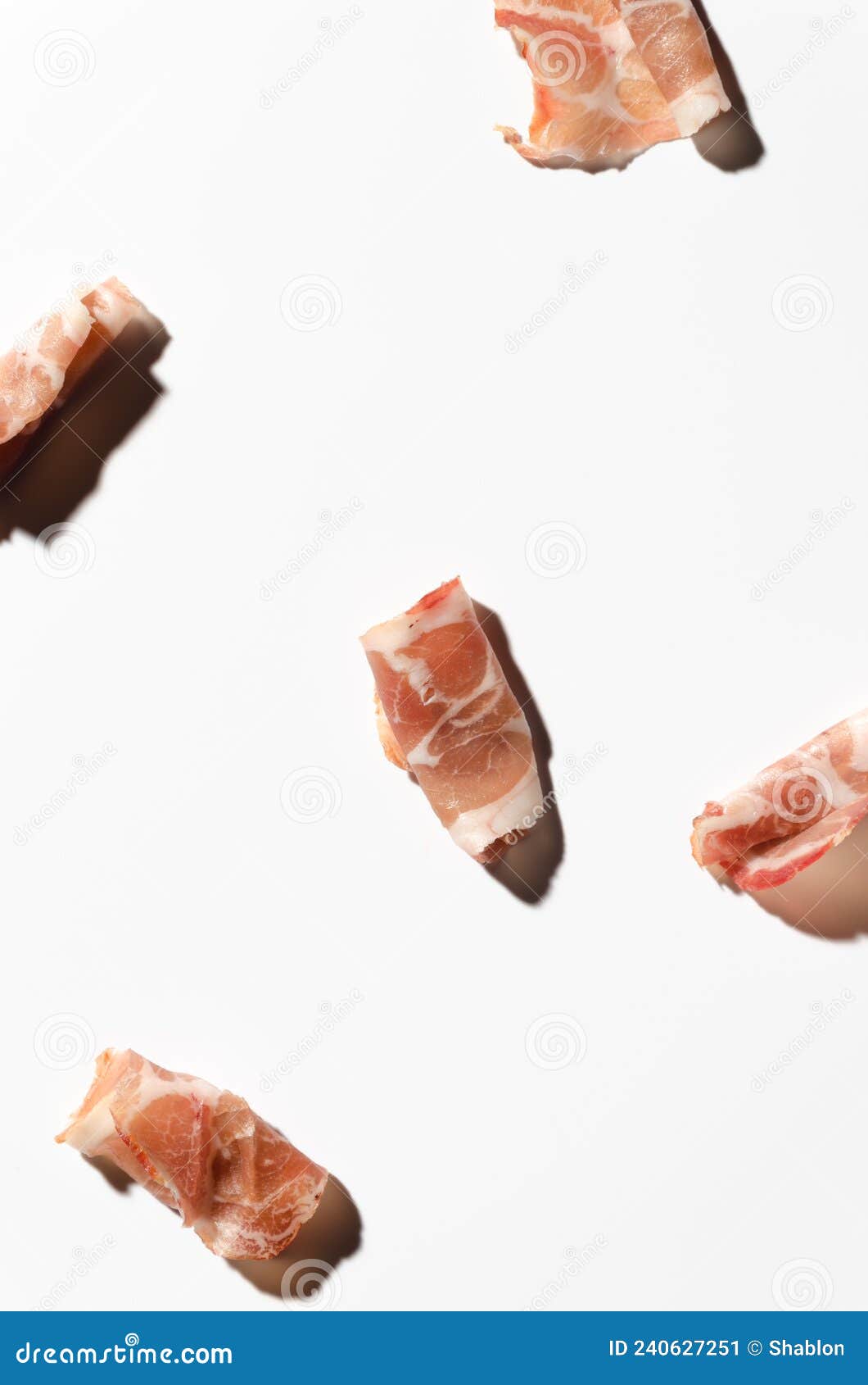 Cold Cuts on a White Background Stock Image - Image of life, meat ...