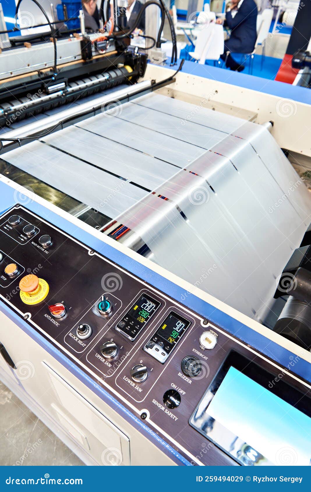 Control Panel Cutting System Bag Making Machine Stock Image - Image of ...