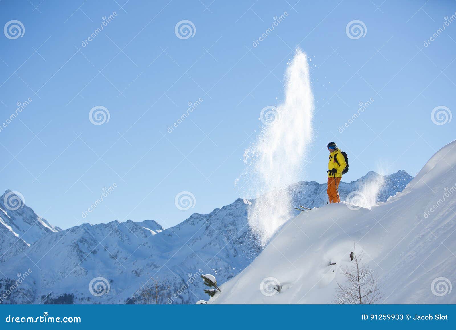 Cold day skiing stock image. Image of winter, backcountry - 91259933